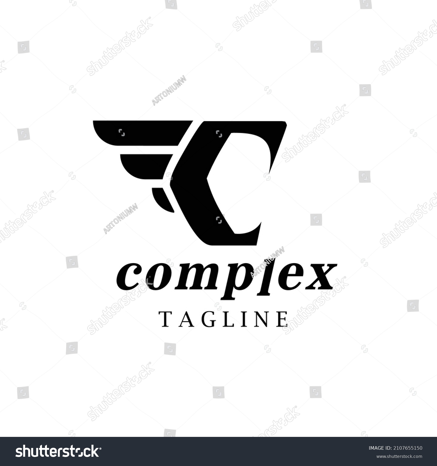 Point Letter C Logo Complex Letter Stock Vector (Royalty Free ...