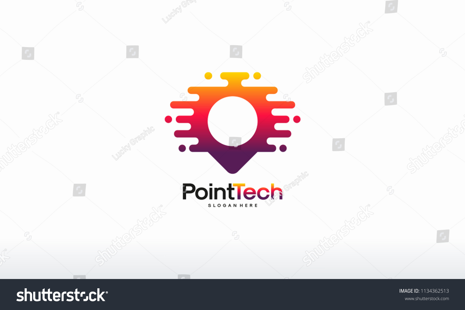 Point Tech Logo Designs Concept Vector: เวกเตอร์สต็อก (ปลอดค่าลิขสิทธิ์ ...