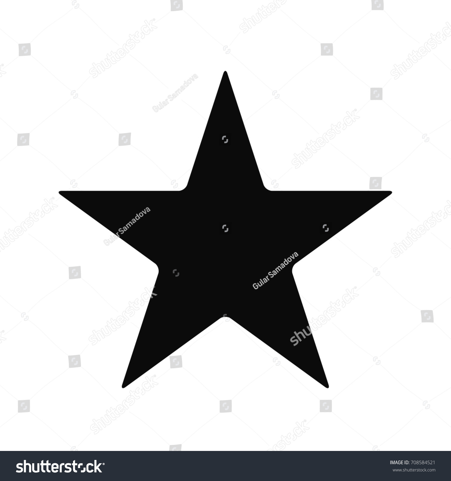 Pointed Star Symbol Icon Stock Vector (Royalty Free) 708584521