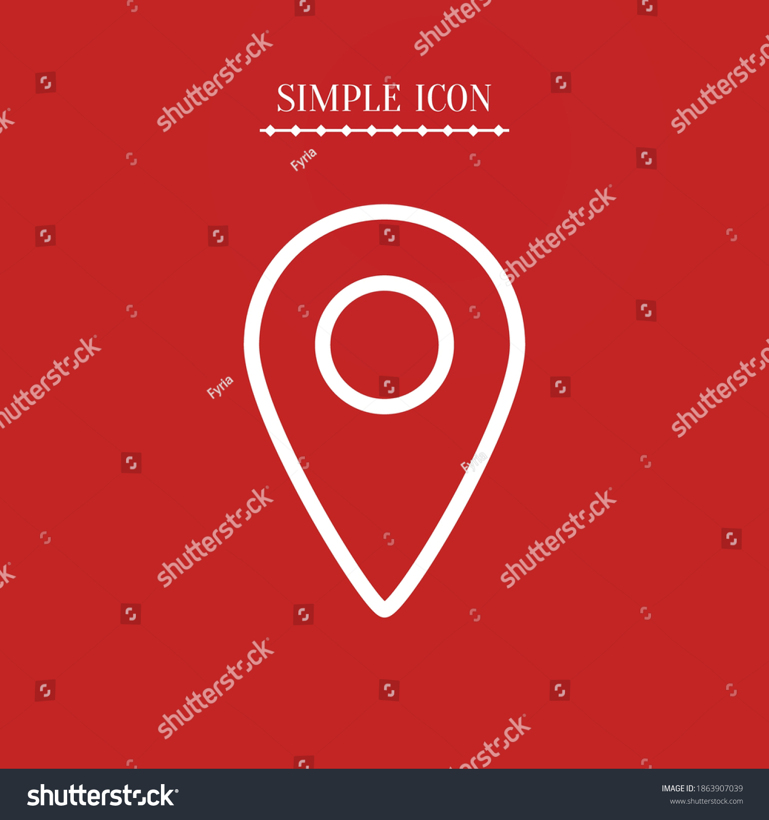 Pointer Line Icon Outline Vector Illustration Stock Vector (Royalty ...