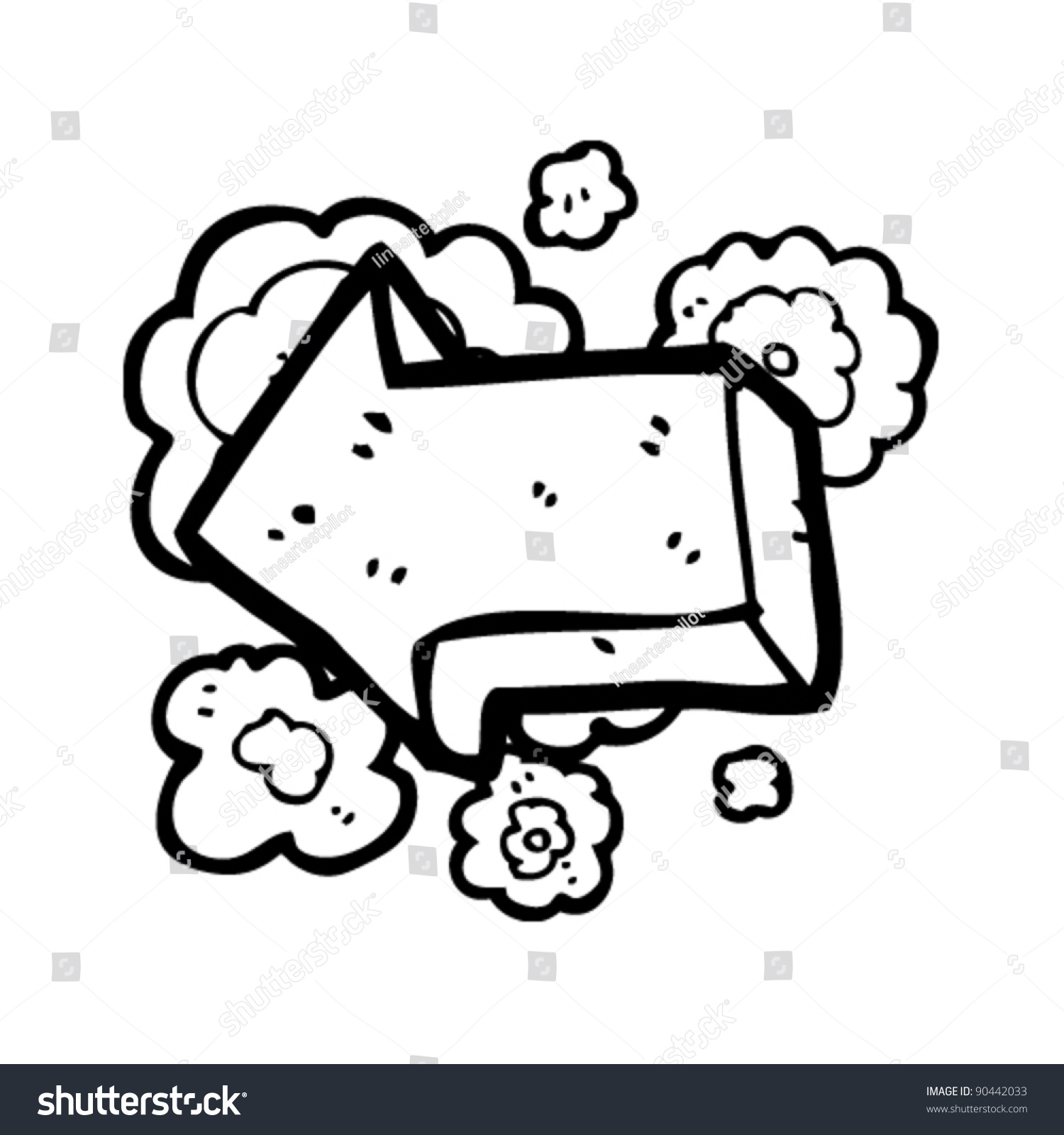 Pointing Arrow Sign Cartoon Stock Vector (Royalty Free) 90442033