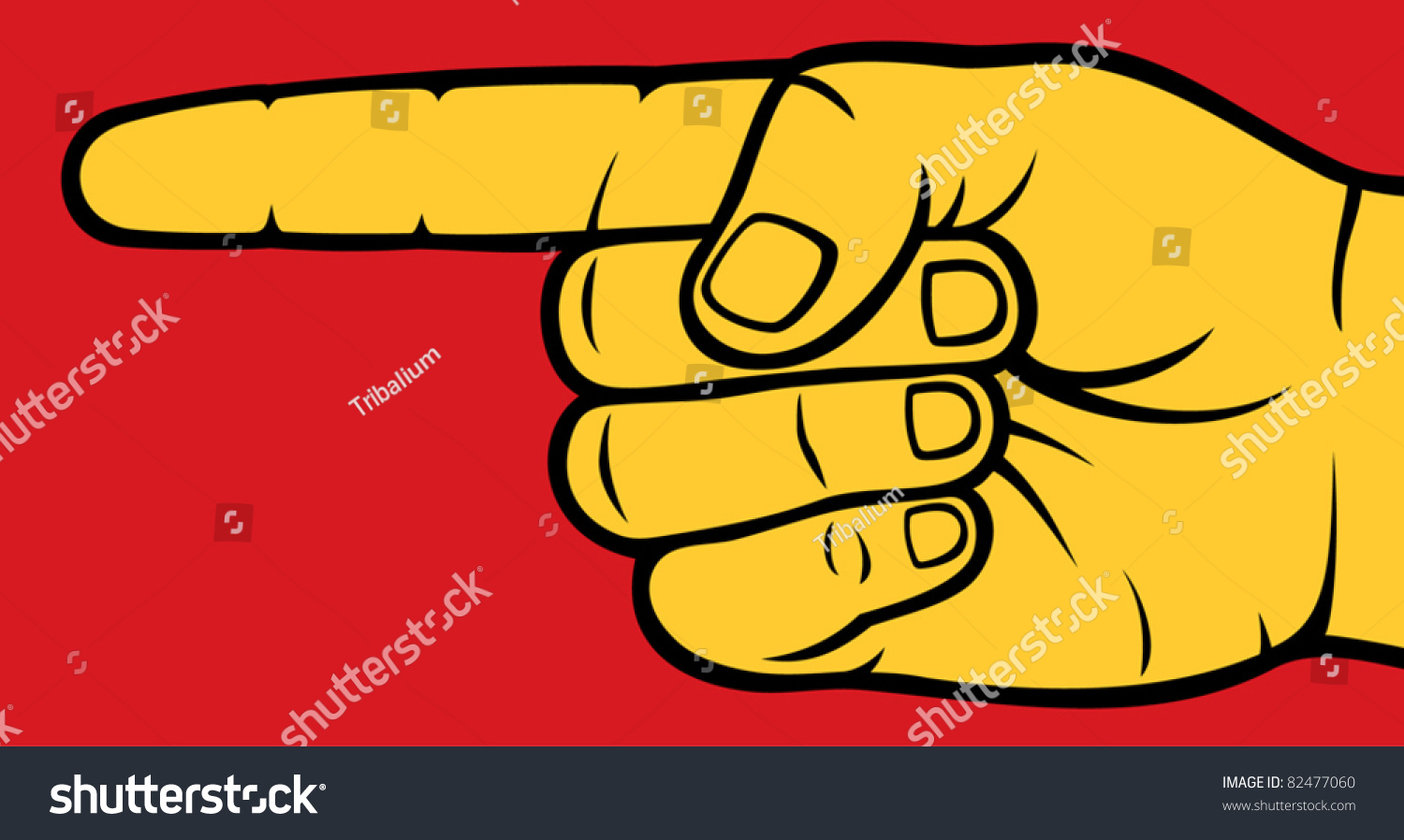 Pointing Finger Stock Vector (Royalty Free) 82477060 | Shutterstock