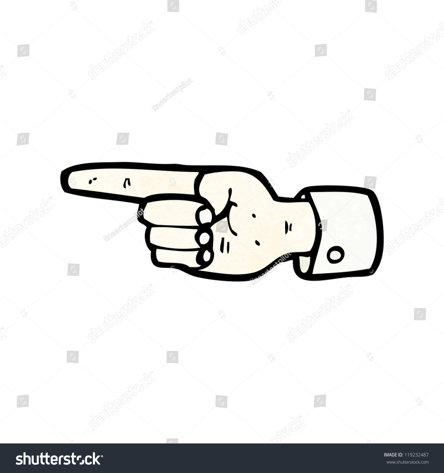 Vektor Stok Pointing Hand Cartoon (Tanpa Royalti) 119232487 | Shutterstock