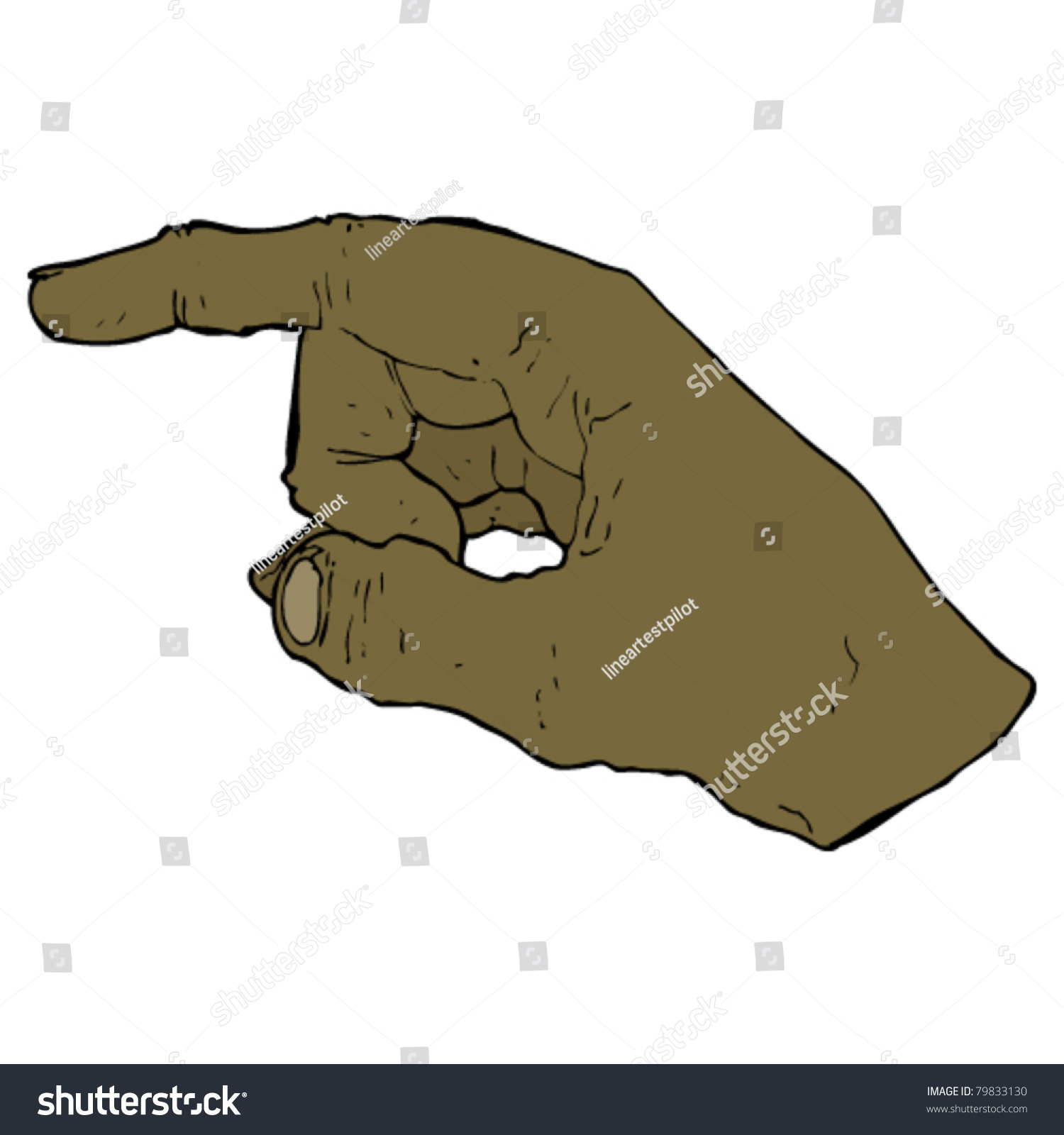 Pointing Hand Illustration Stock Vector (Royalty Free) 79833130 ...
