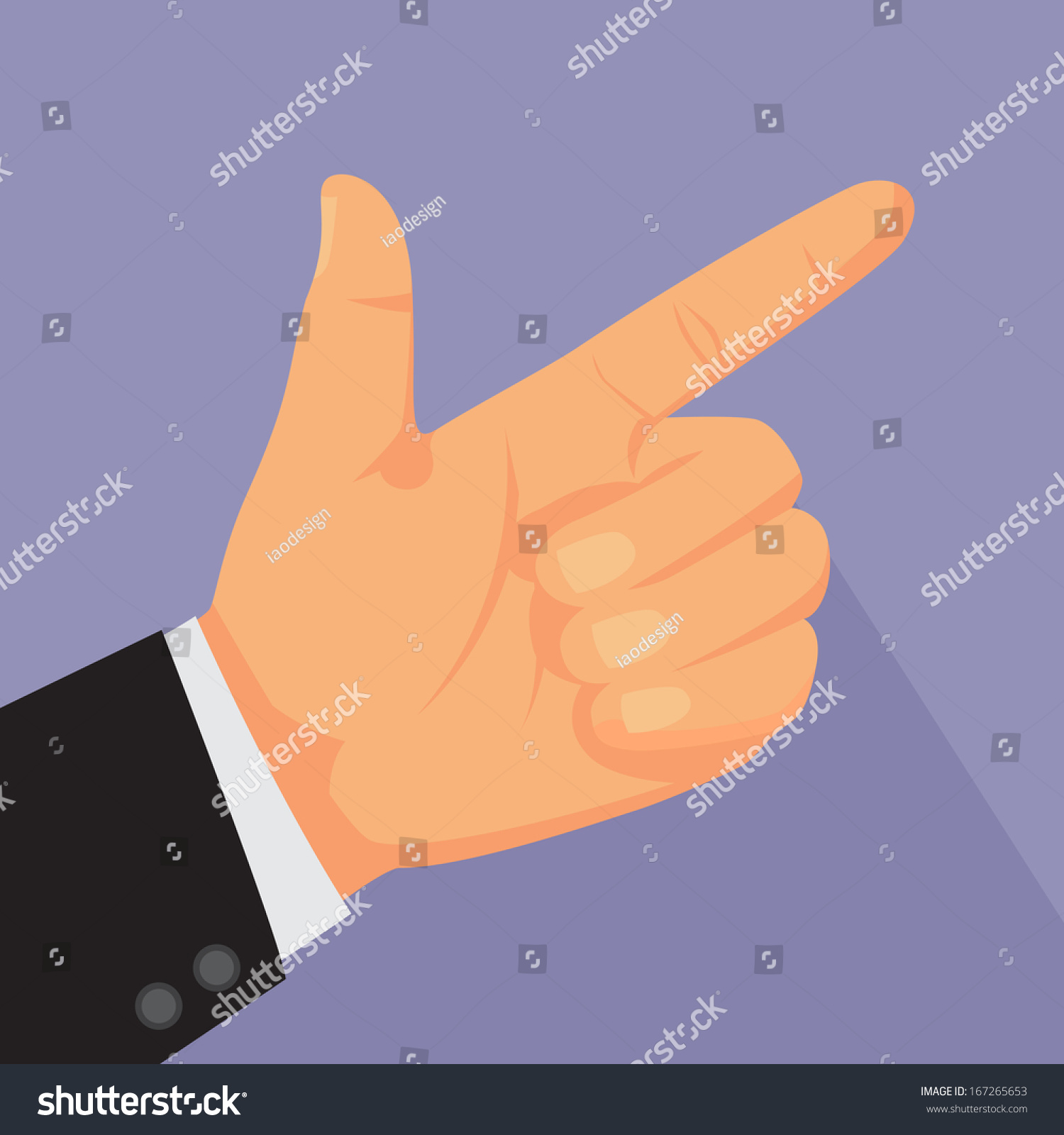 Pointing Hand Sign Illustration Vector Design Stock Vector 167265653 ...