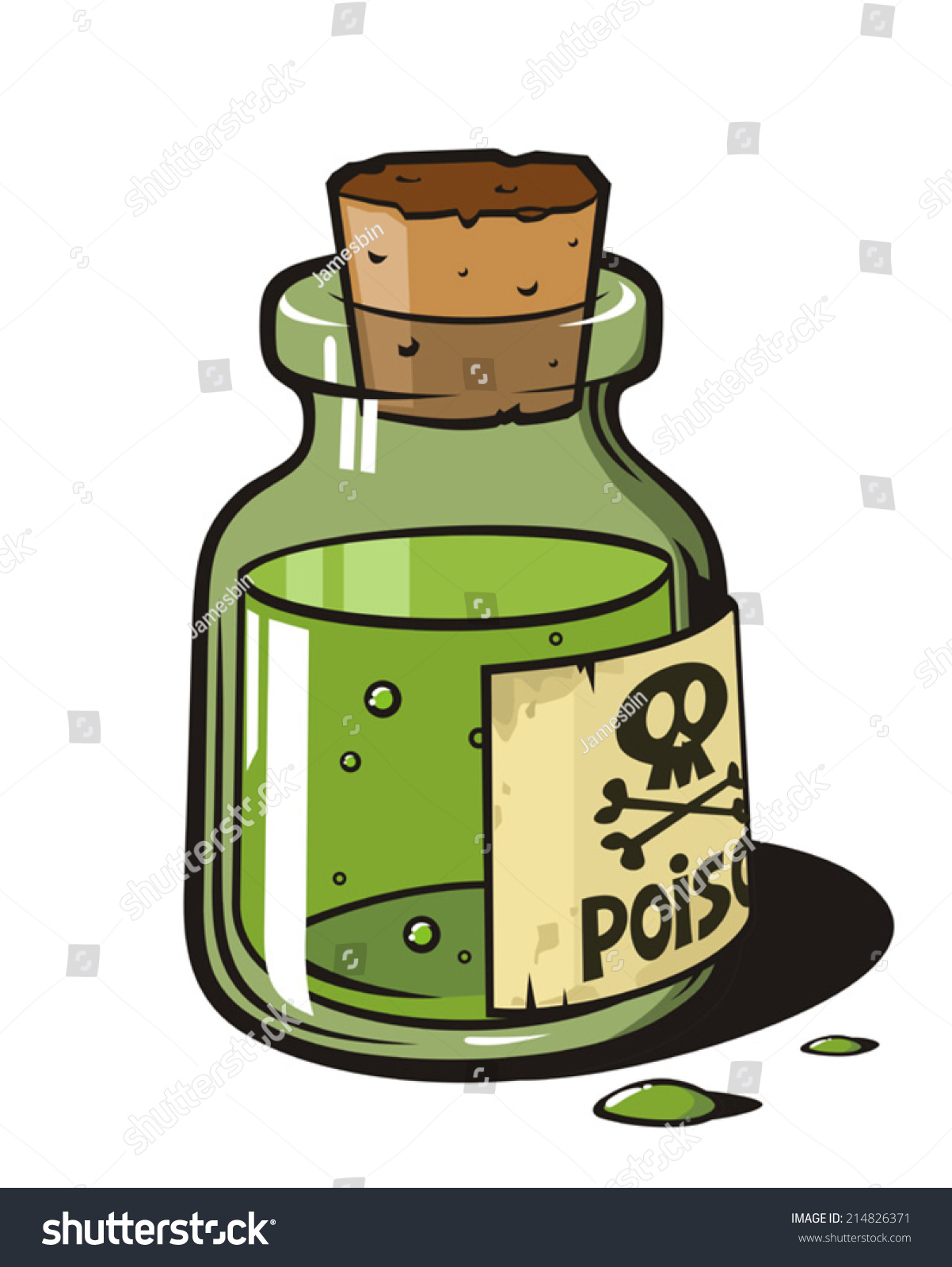 Poison Bottle Stock Vector (Royalty Free) 214826371 - Shutterstock