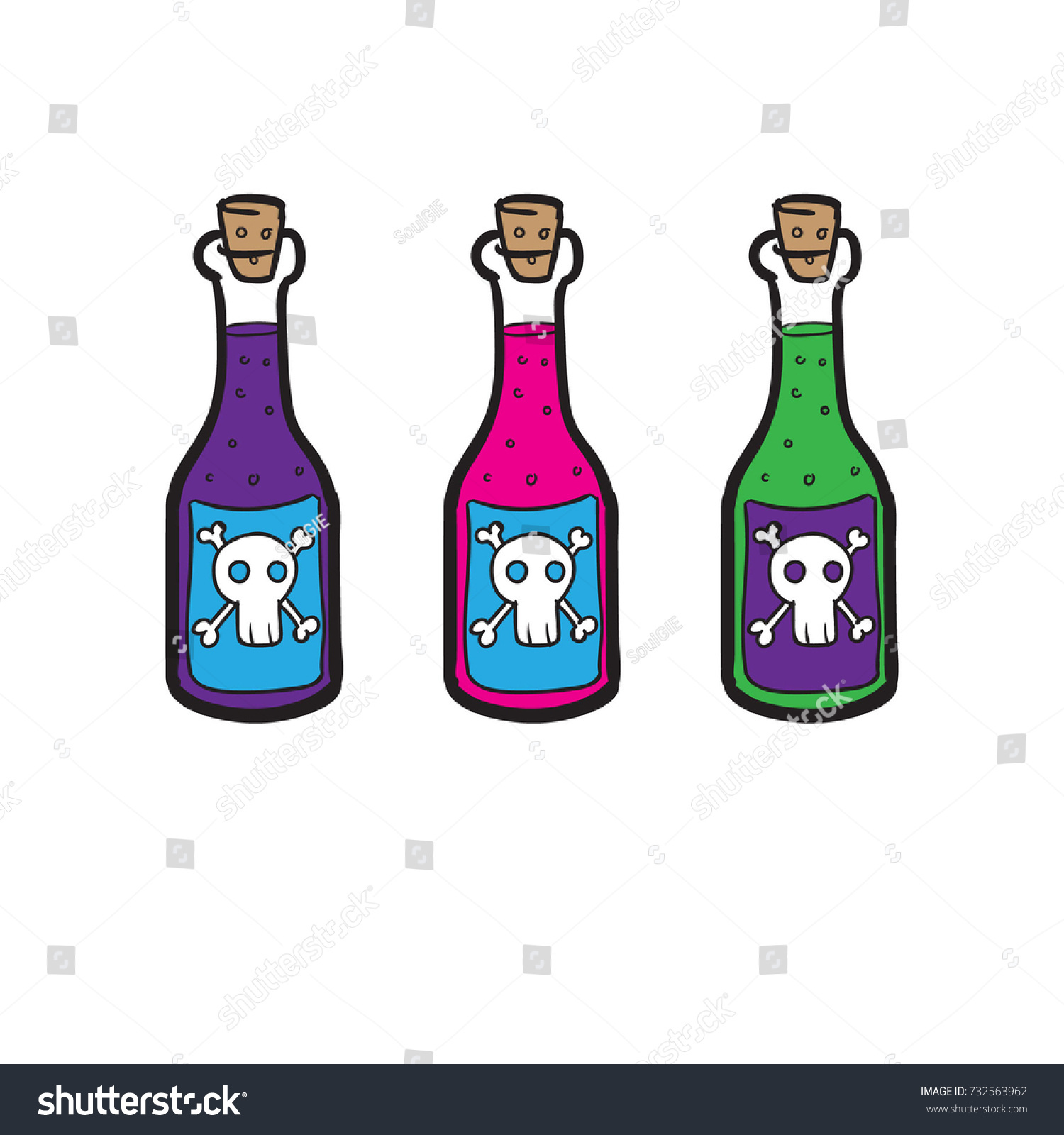 Poison Bottle Cartoon Vector Stock Vector (Royalty Free) 732563962 ...