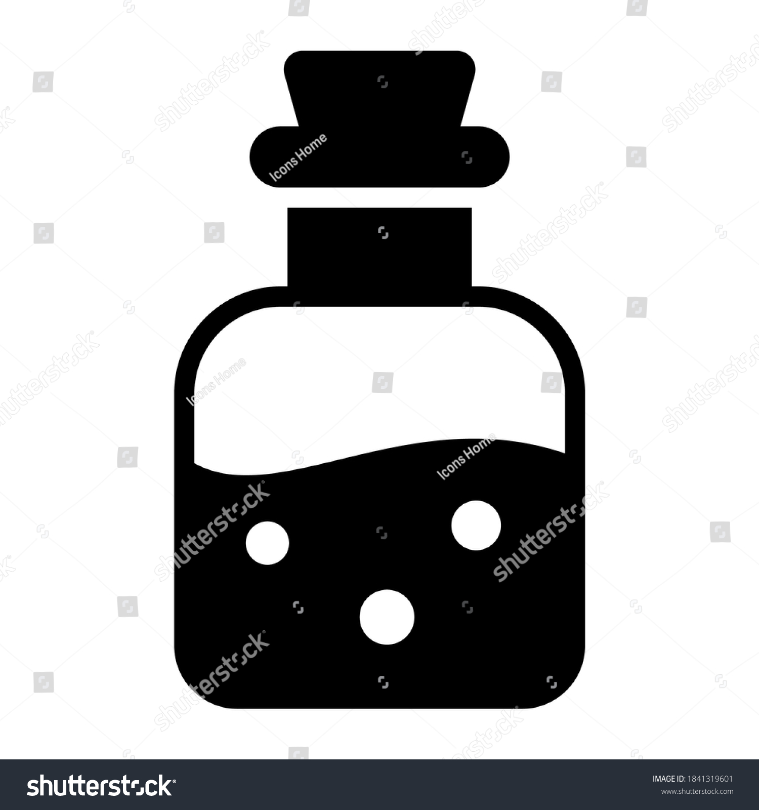Poison Jar Vector Glyph Icon Stock Vector (Royalty Free) 1841319601