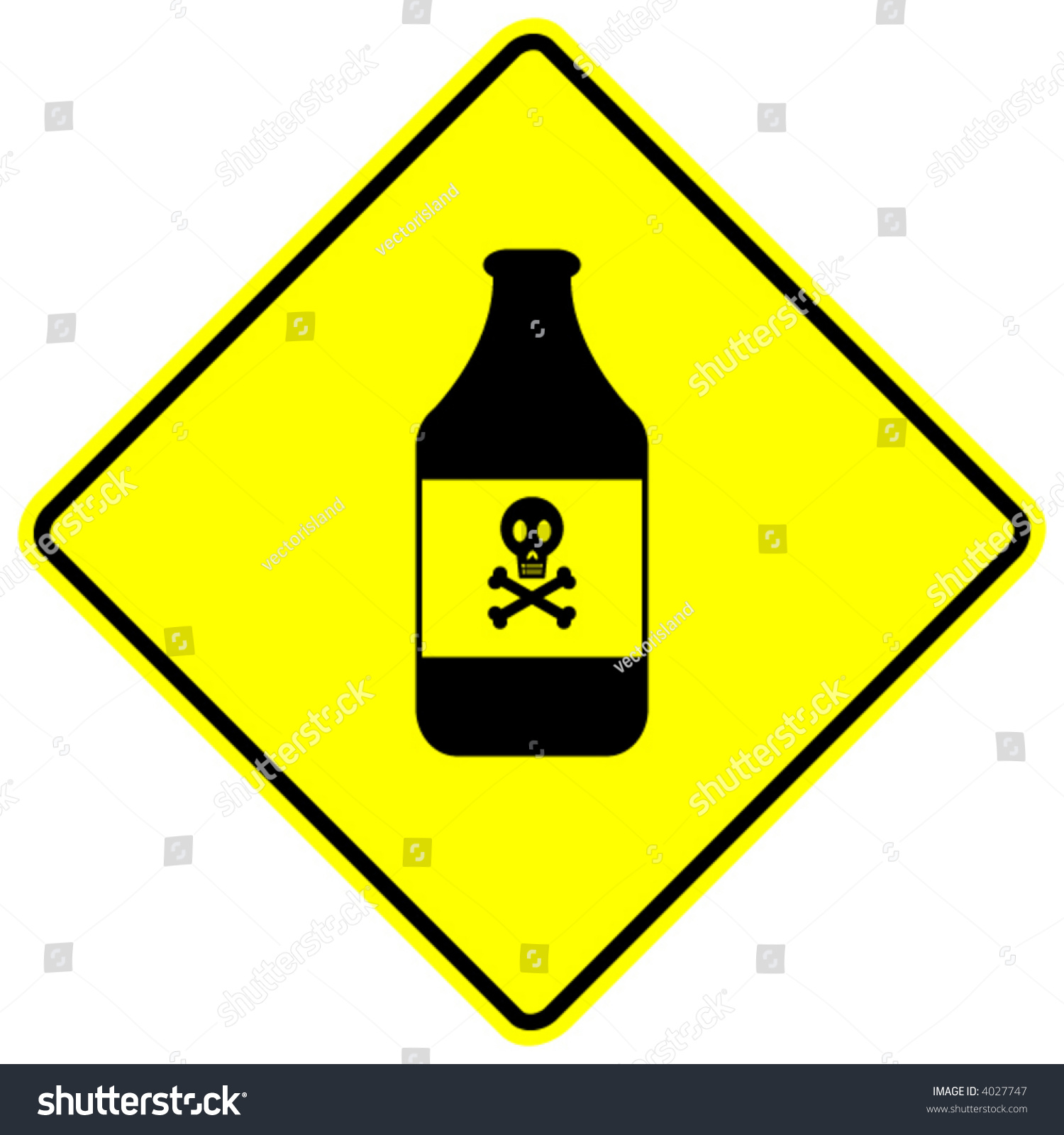 Poison Sign Stock Vector Illustration 4027747 : Shutterstock