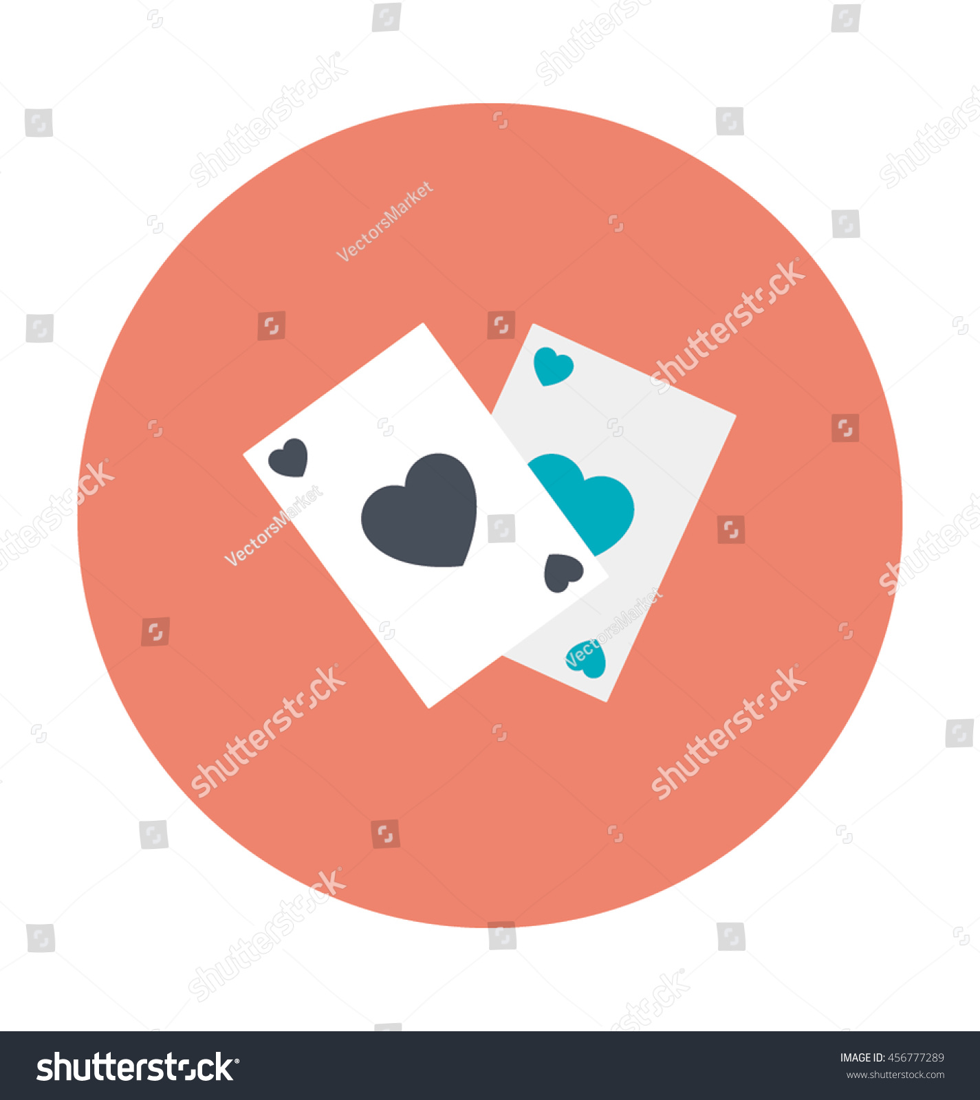 Poker Card Colored Vector Illustration Stock Vector (Royalty Free ...