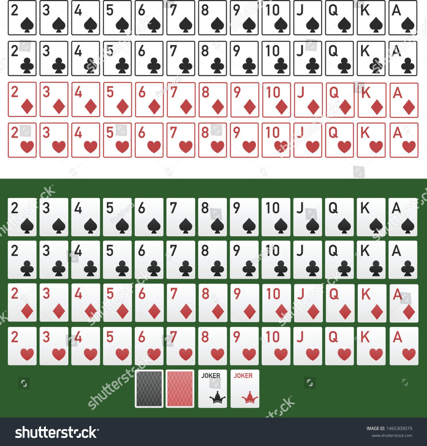 Poker Cards Vector Mobile Game Stock Vector (Royalty Free) 1465309079 ...