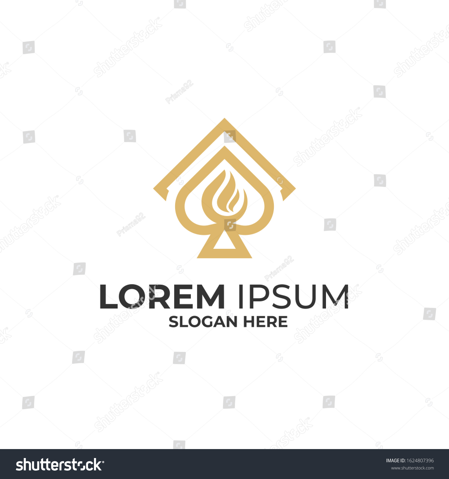 Poker Fire Logo Vector Stock Vector (Royalty Free) 1624807396 ...