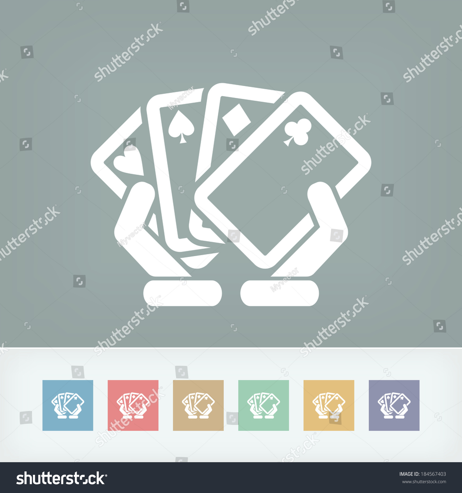 Poker Game Icon Concept Stock Vector (Royalty Free) 184567403