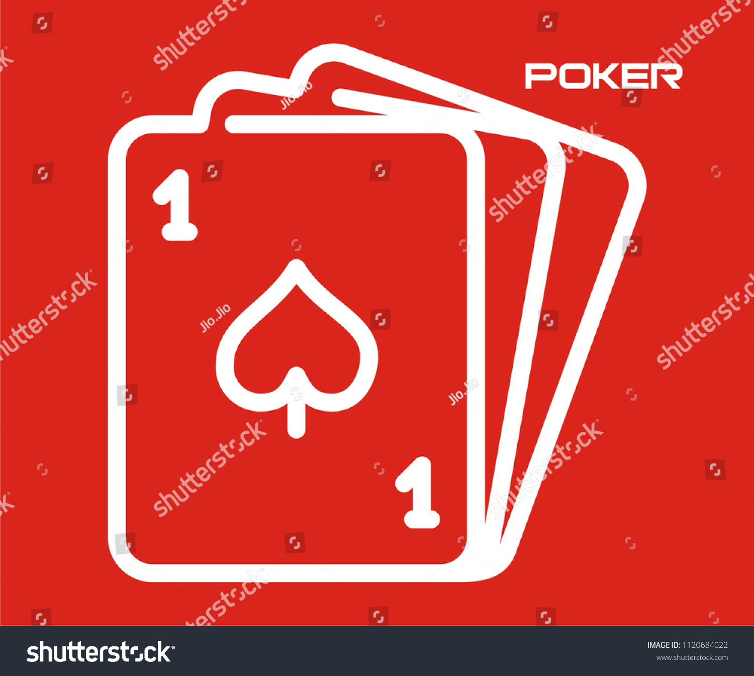 Poker Game Vector Icon Stock Vector (Royalty Free) 1120684022 ...
