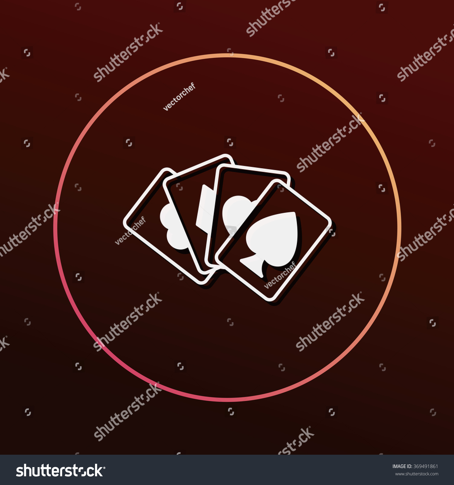 Poker Icon Stock Vector (Royalty Free) 369491861 | Shutterstock