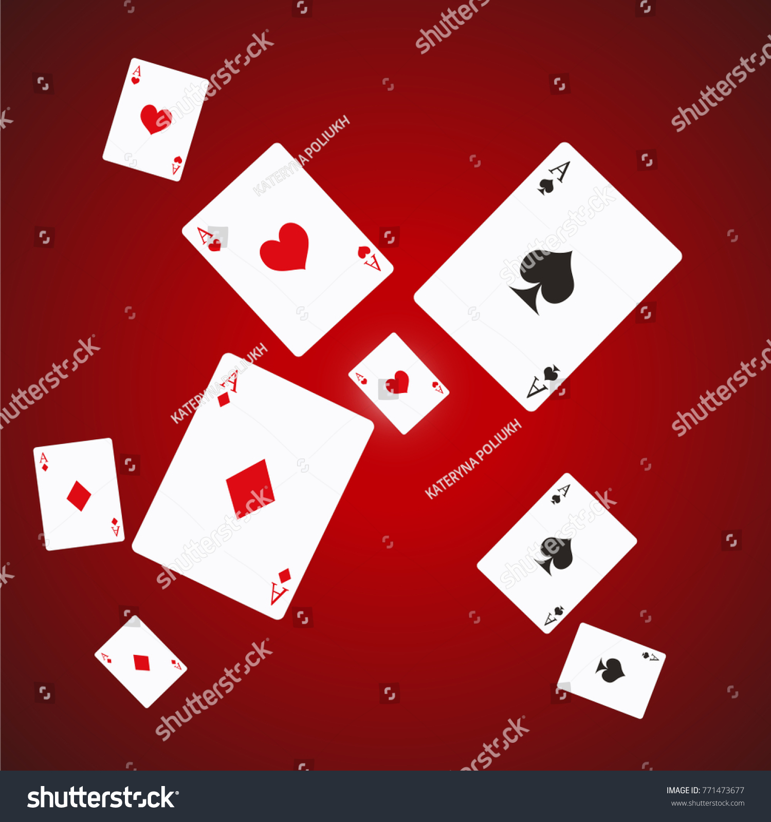 Poker Play Cards Background Stock Vector (Royalty Free) 771473677 ...