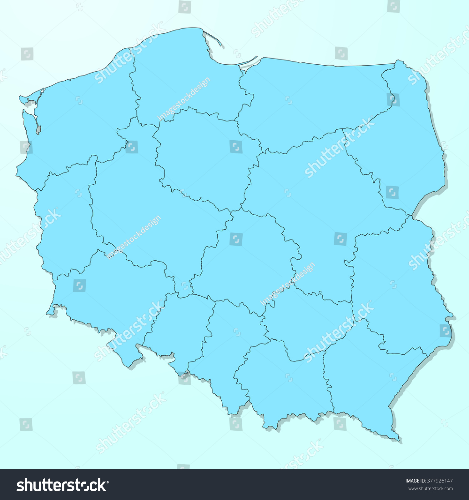 Poland Blue Map On Degraded Background: vector de stock (libre de ...