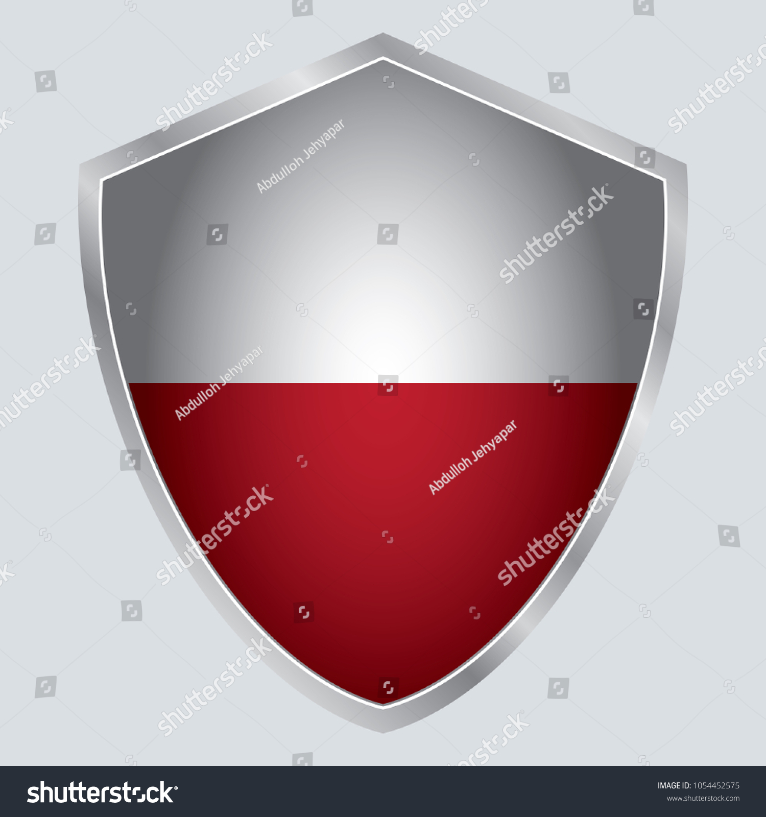 Poland Flag Vector Shield Icon Europe Stock Vector (Royalty Free ...