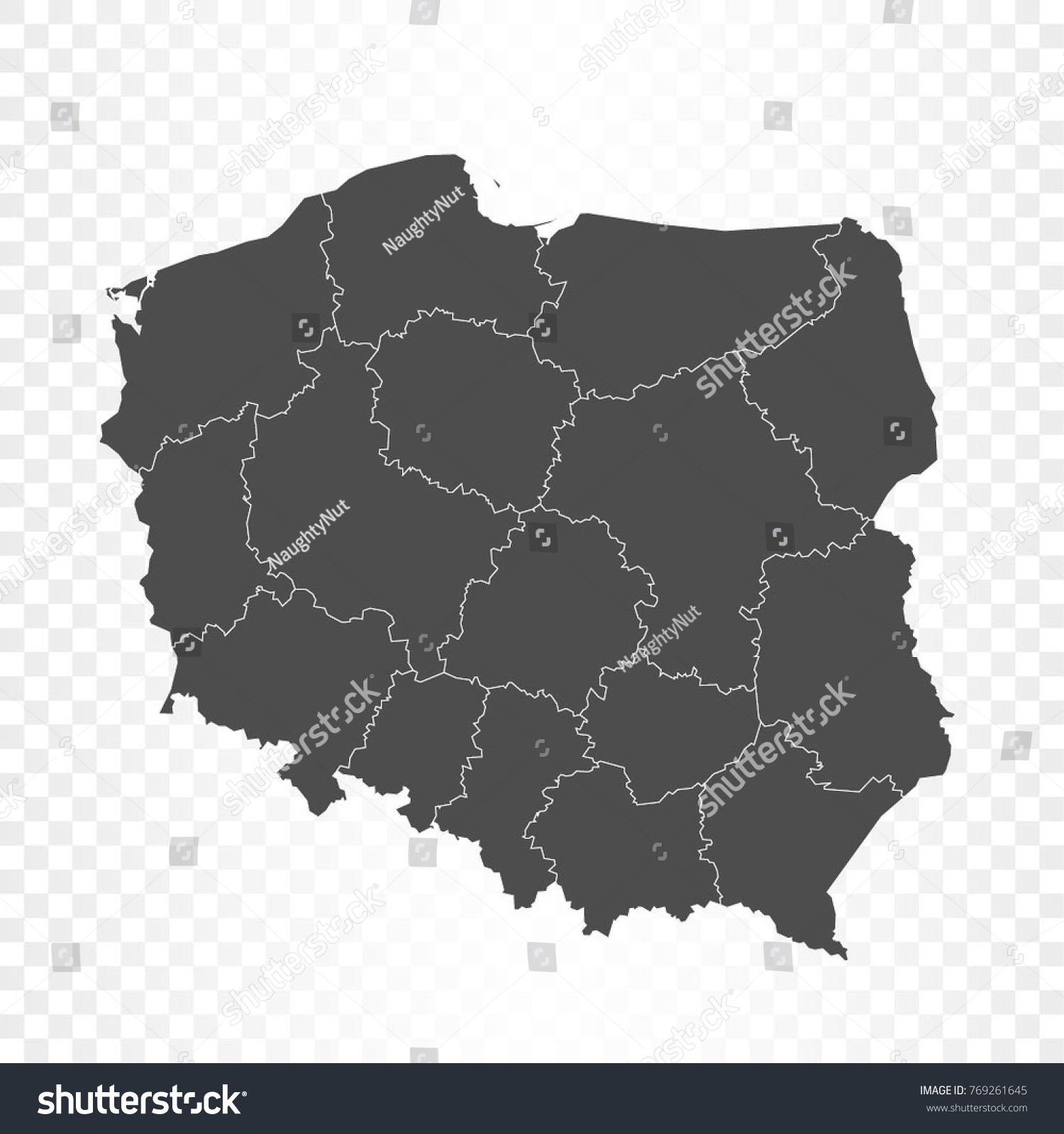 Poland Map Isolated On Transparent Background: vetor stock (livre de ...