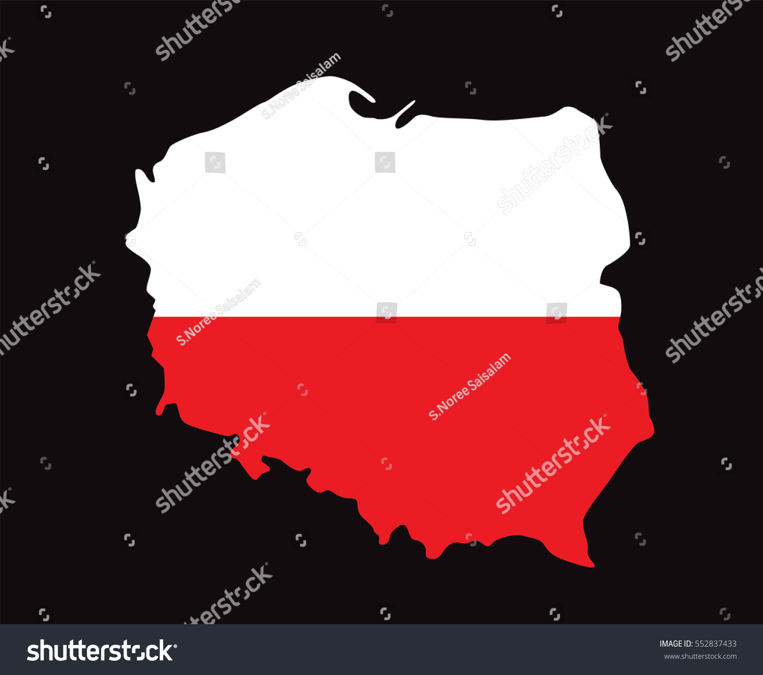 Poland Map Flag Vector Stock Vector (Royalty Free) 552837433 | Shutterstock