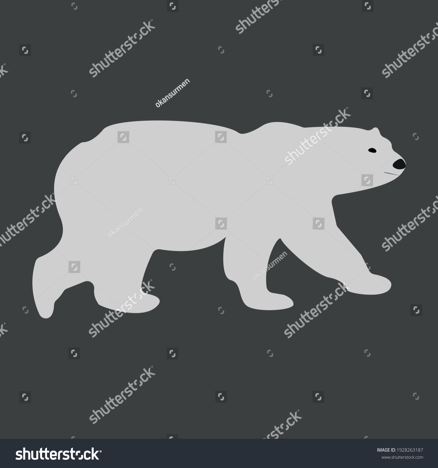 Polar Bear Symbol Vector Illustration Stock Vector (Royalty Free ...