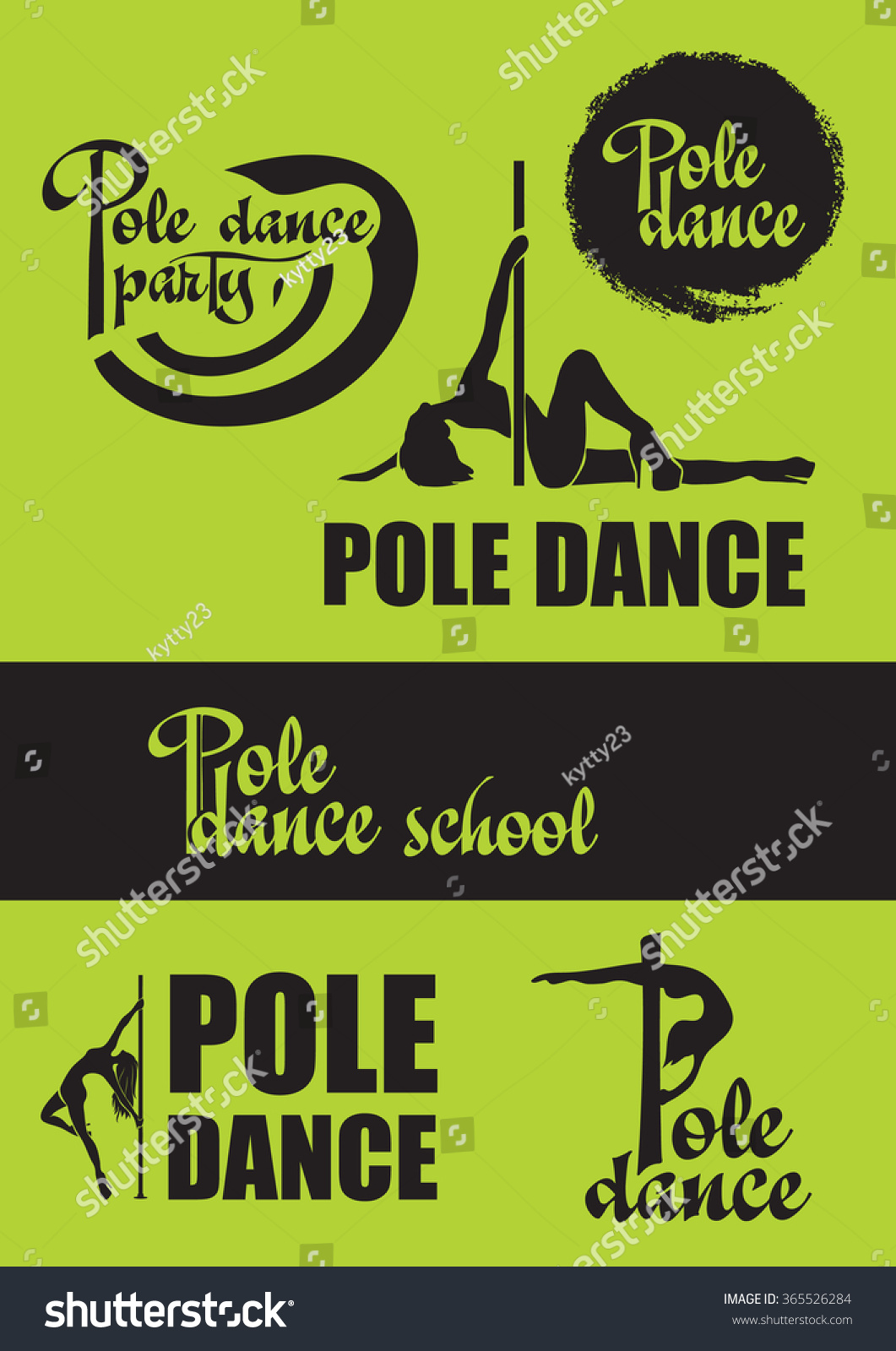 Pole Dance Logo Set Stock Vector (Royalty Free) 365526284 | Shutterstock