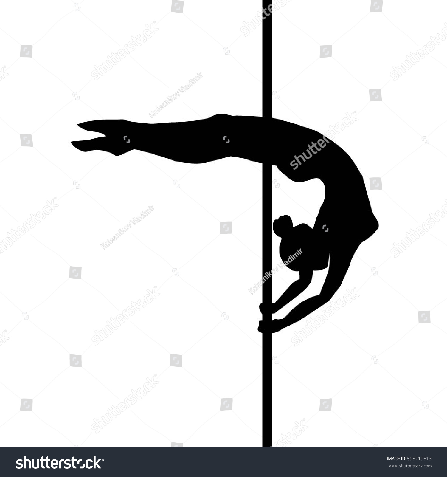 Pole Dancer Vector Illustration เวกเตอร์สต็อก ปลอดค่าลิขสิทธิ์ 598219613 Shutterstock
