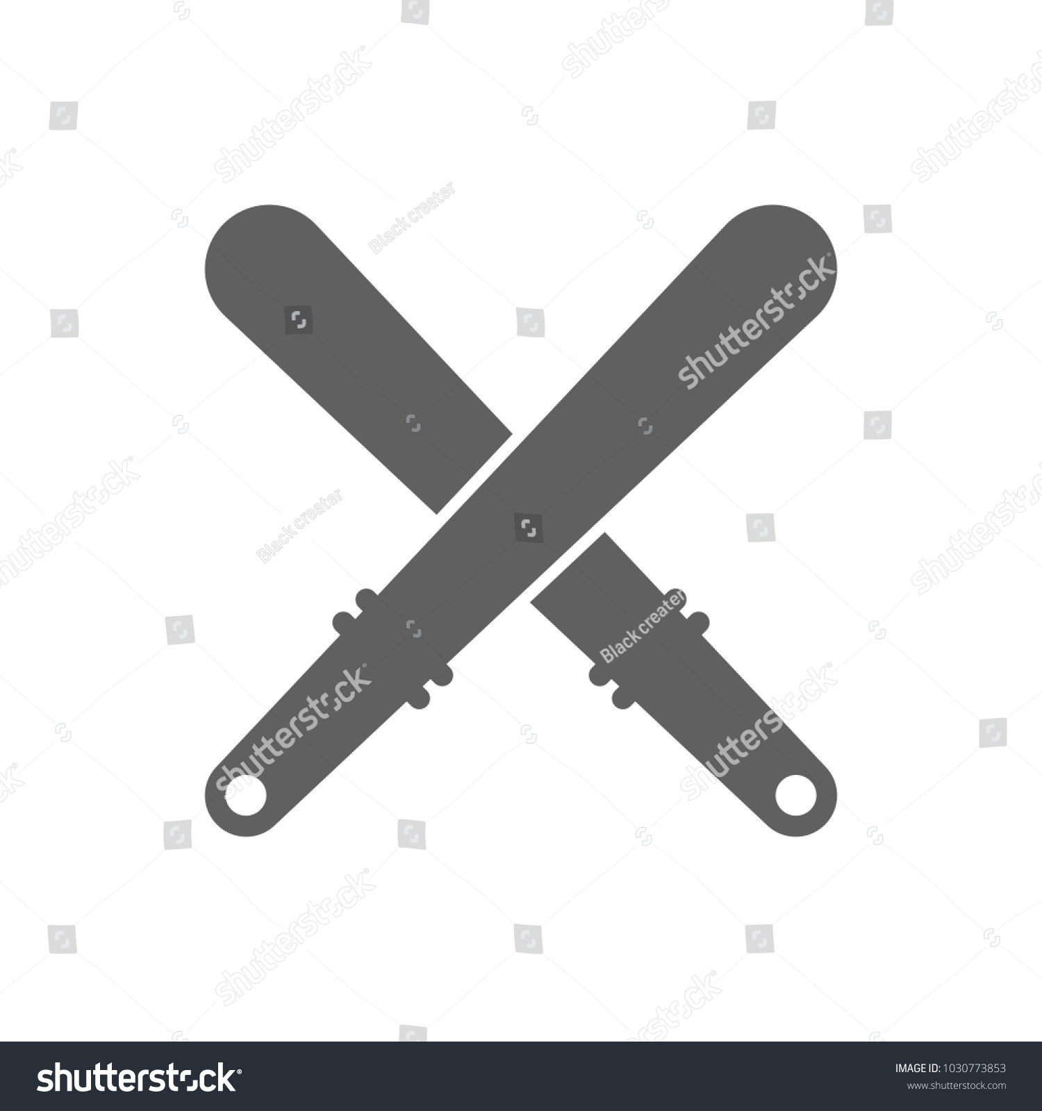 Police Blackjack Icon Vector Stock Vector (Royalty Free) 1030773853 ...