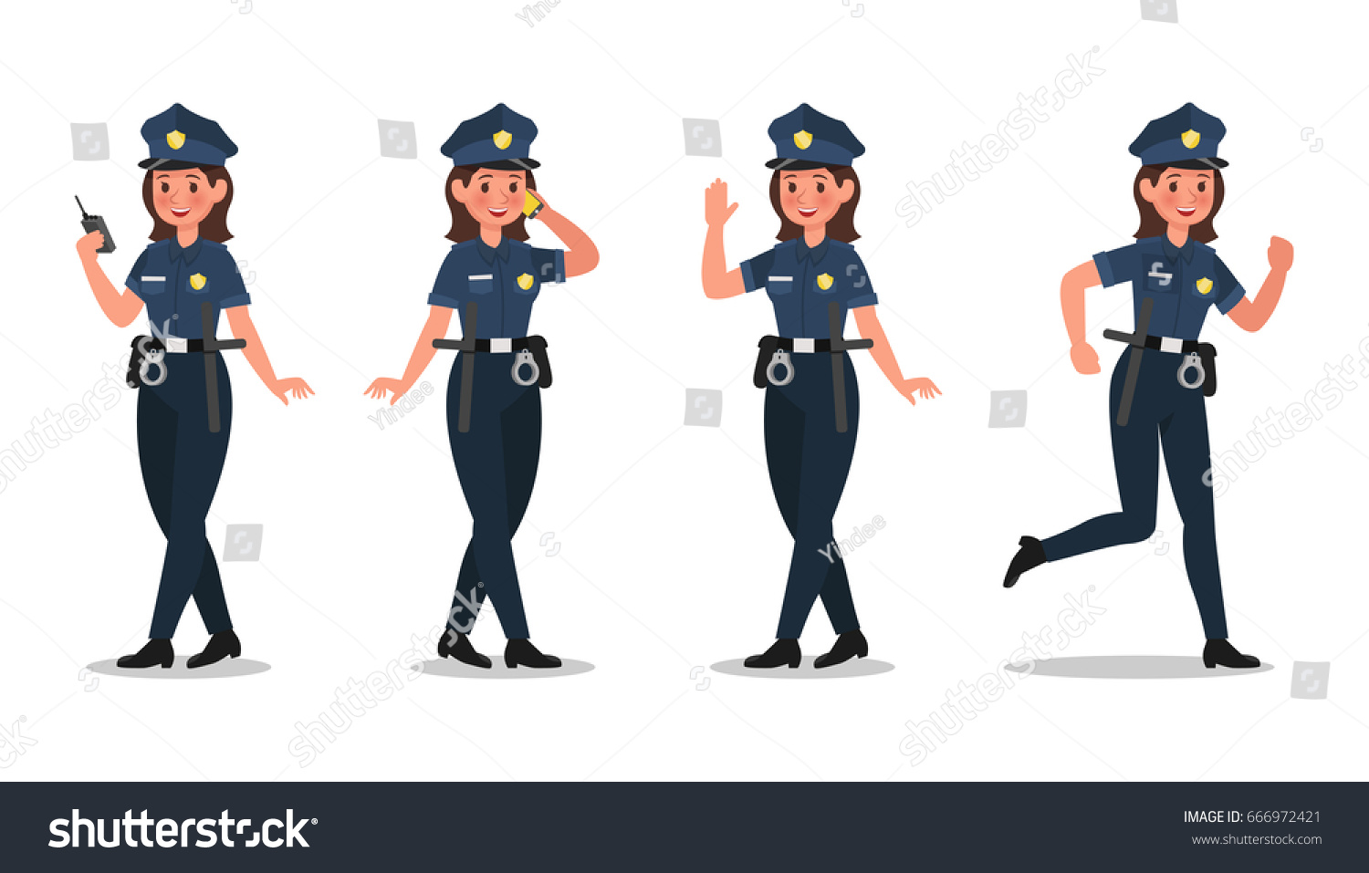 Police Character Vector Design: vetor stock (livre de direitos ...