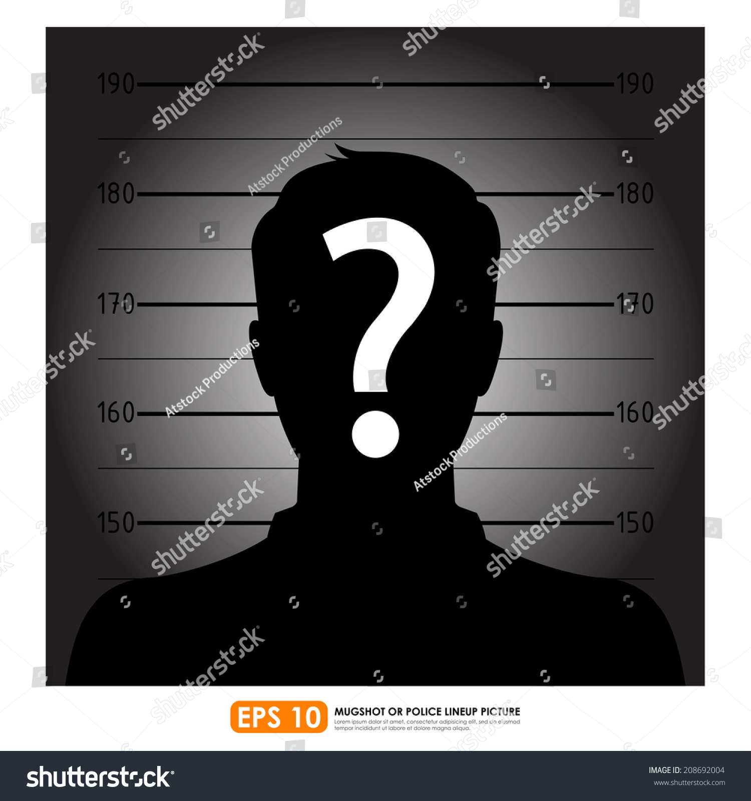 Police Lineup Mugshot Anonymous Male Silhouette: vector de stock (libre ... Police Lineup Mugshot Anonymous Male Silhouette: vector de stock (libre ...