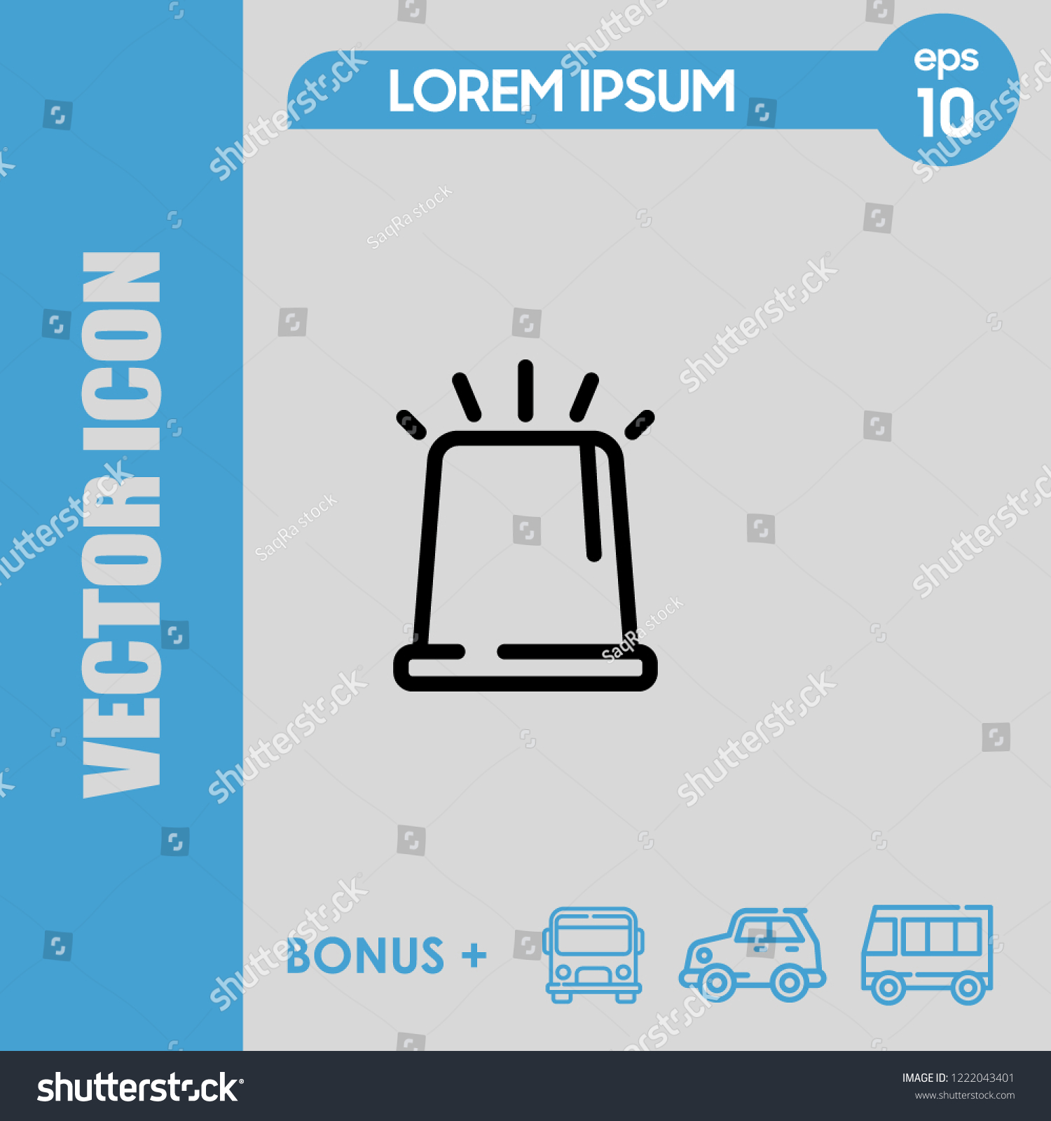 Police Silence Icon Vector Stock Vector (Royalty Free) 1222043401 ...