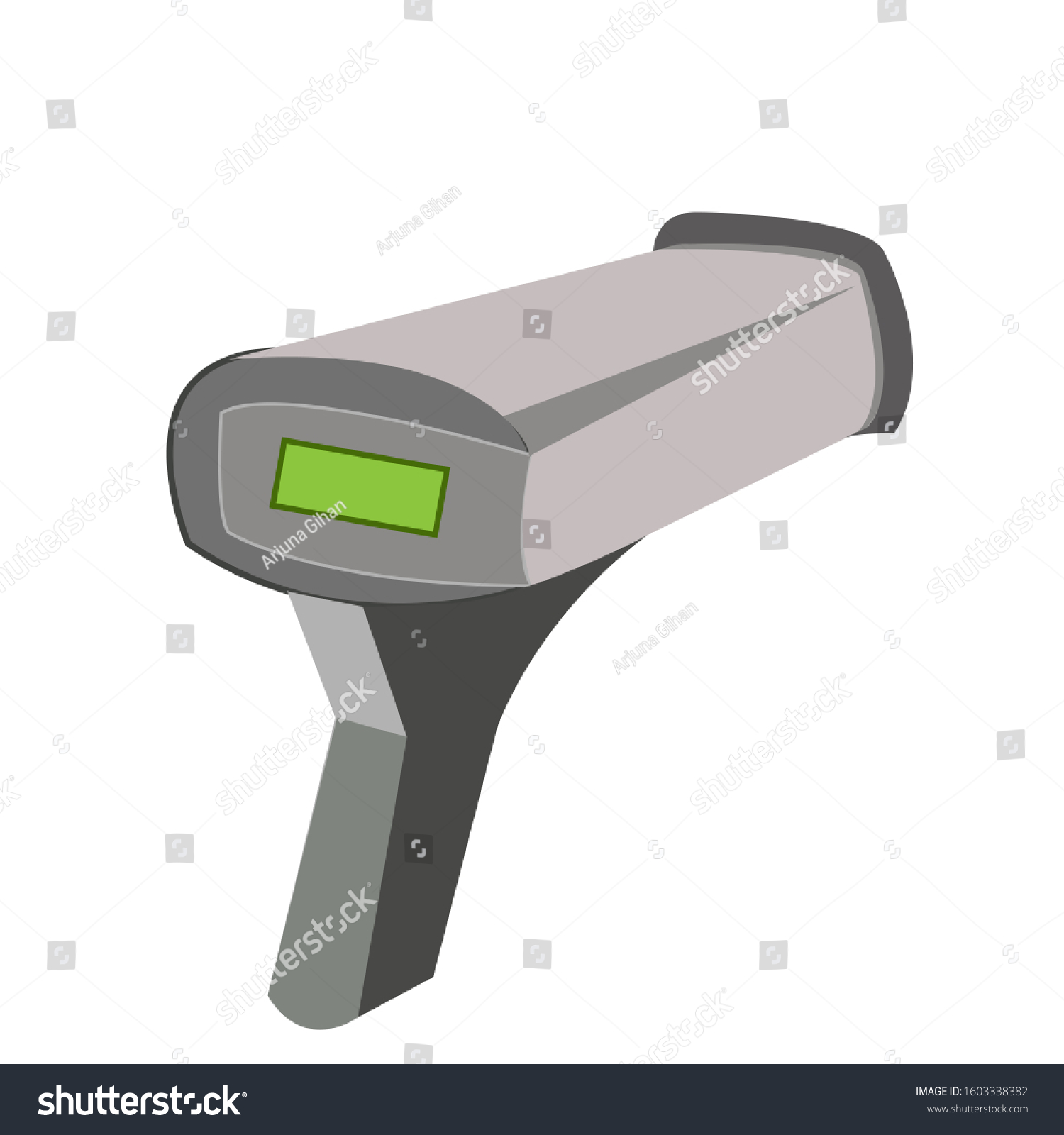 Police Speed Radar Gun Vector Clip Vector De Stock Libre De Regalías 1603338382