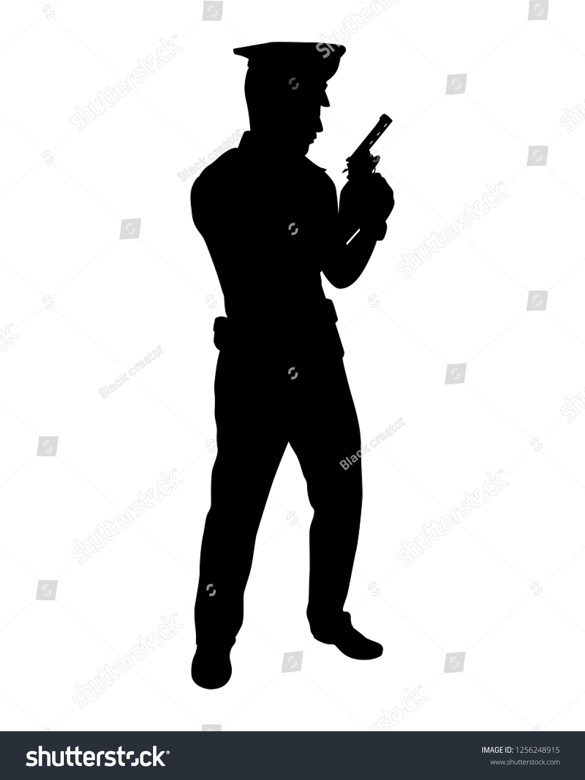 Policeman Silhouette Vector: เวกเตอร์สต็อก (ปลอดค่าลิขสิทธิ์ ...