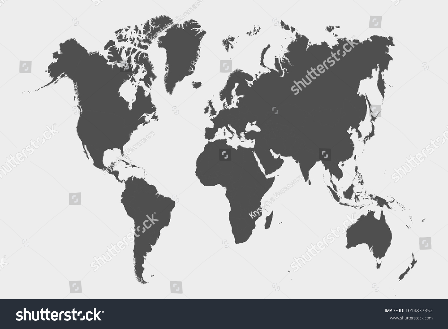Political World Map Stock Vector (Royalty Free) 1014837352 | Shutterstock