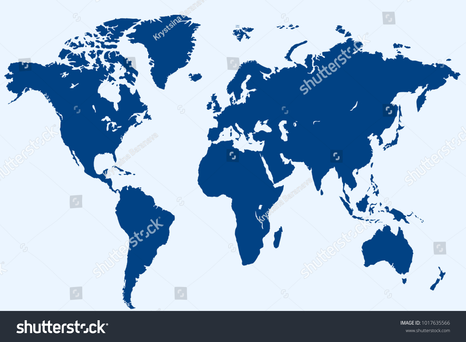 Political World Map Stock Vector (Royalty Free) 1017635566