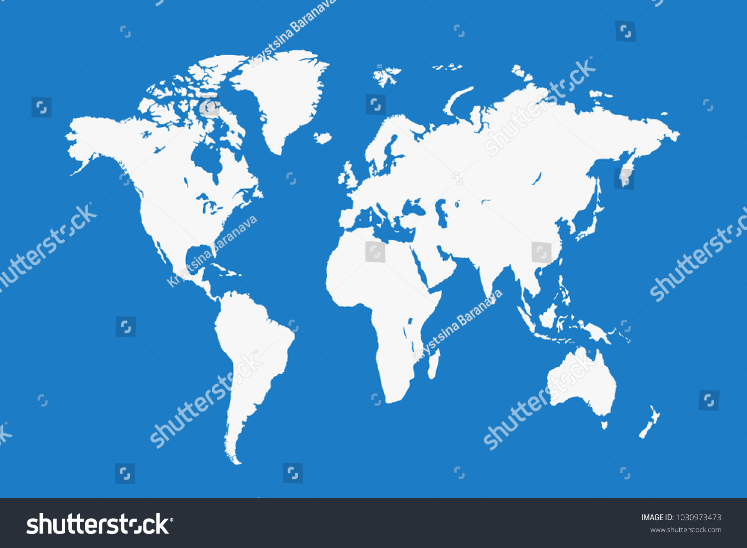 Political World Map Vector Stock Vector (Royalty Free) 1030973473 ...