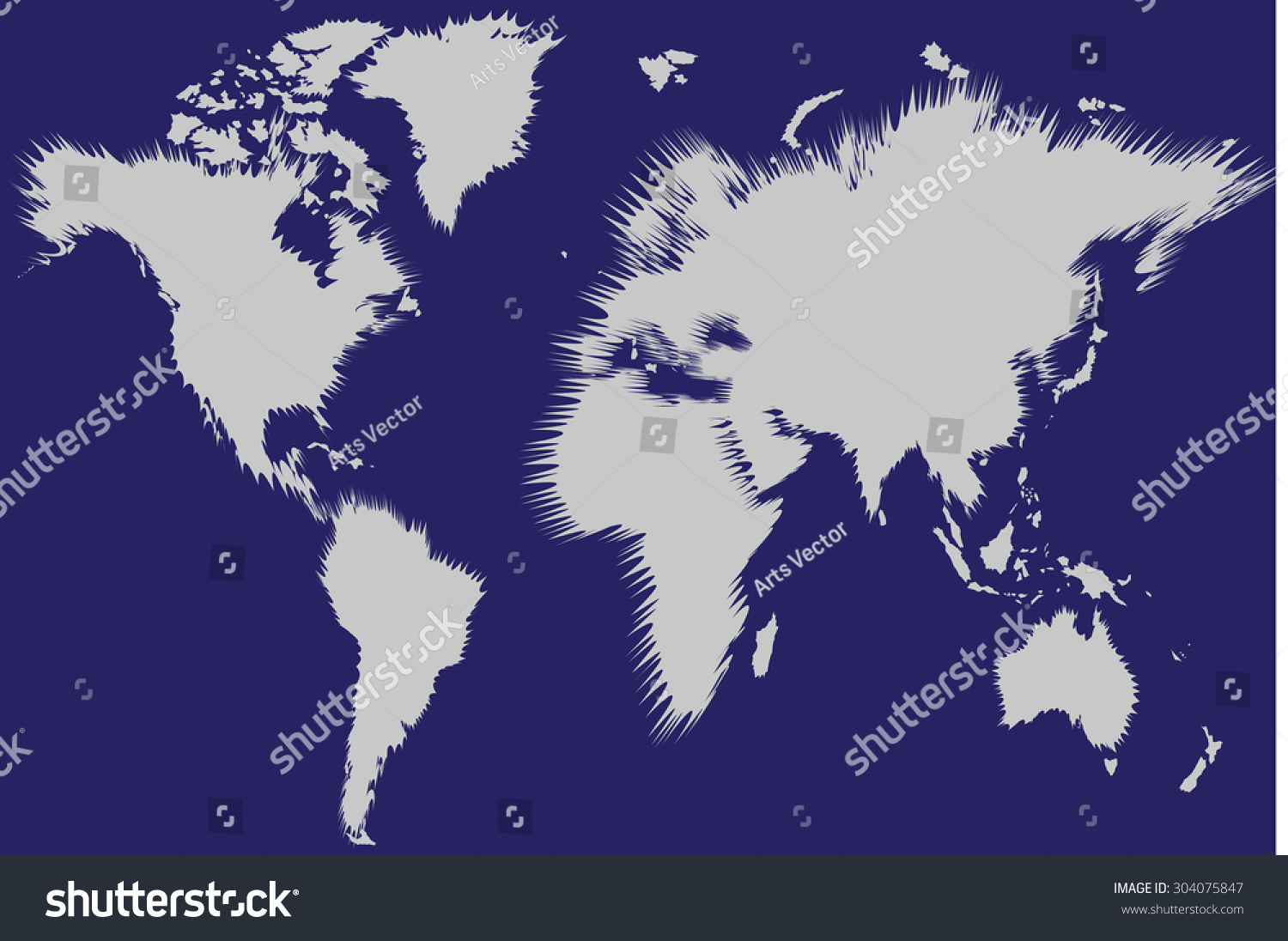 Political World Map Vector Pucker Effect Stock Vector (Royalty Free ...
