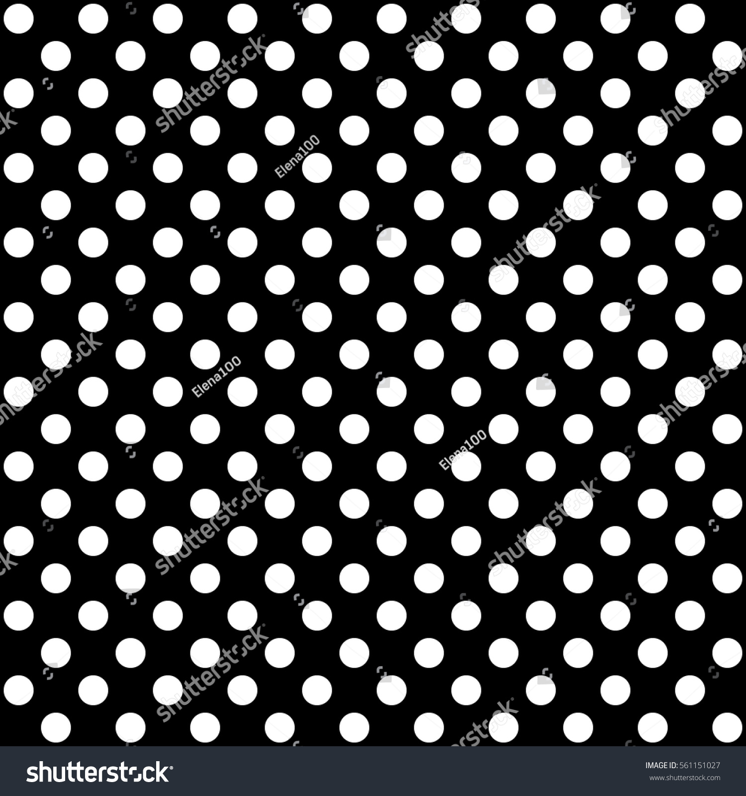 Polka Dot Pattern Black White Vector Stock Vector (Royalty Free ...