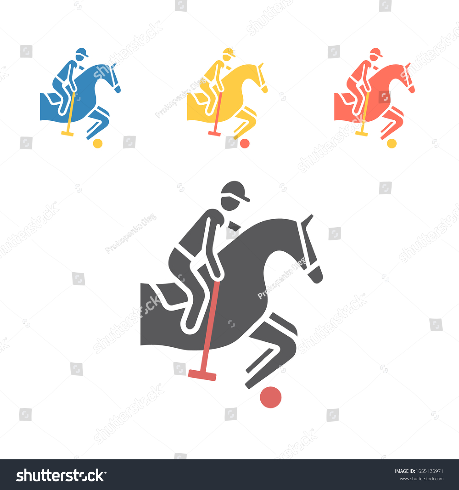 Polo Player Icon Vector Signs Web Stock Vector (Royalty Free ...