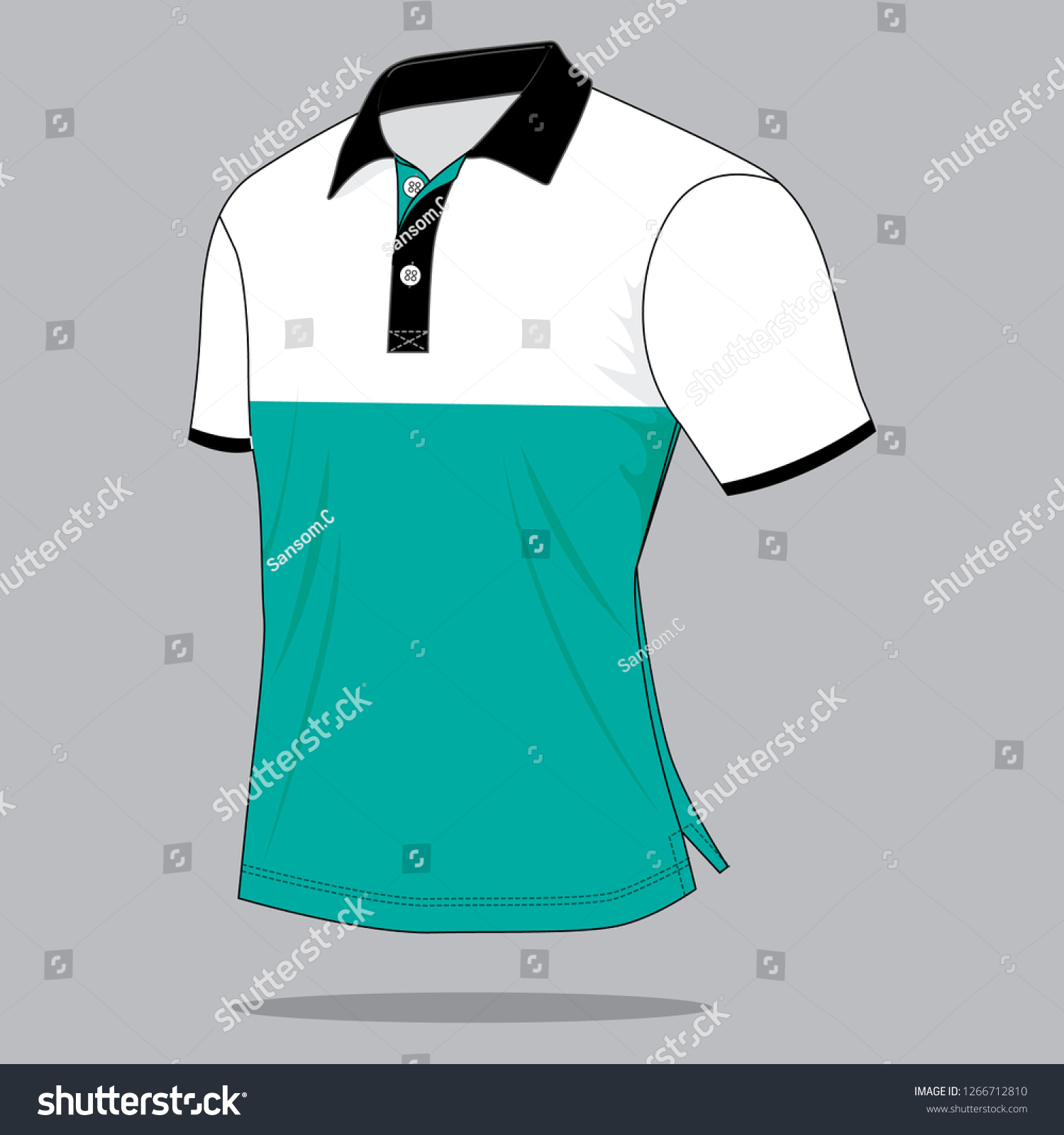 Vektor Stok Polo Shirt Design Vector (Tanpa Royalti) 1266712810 ...