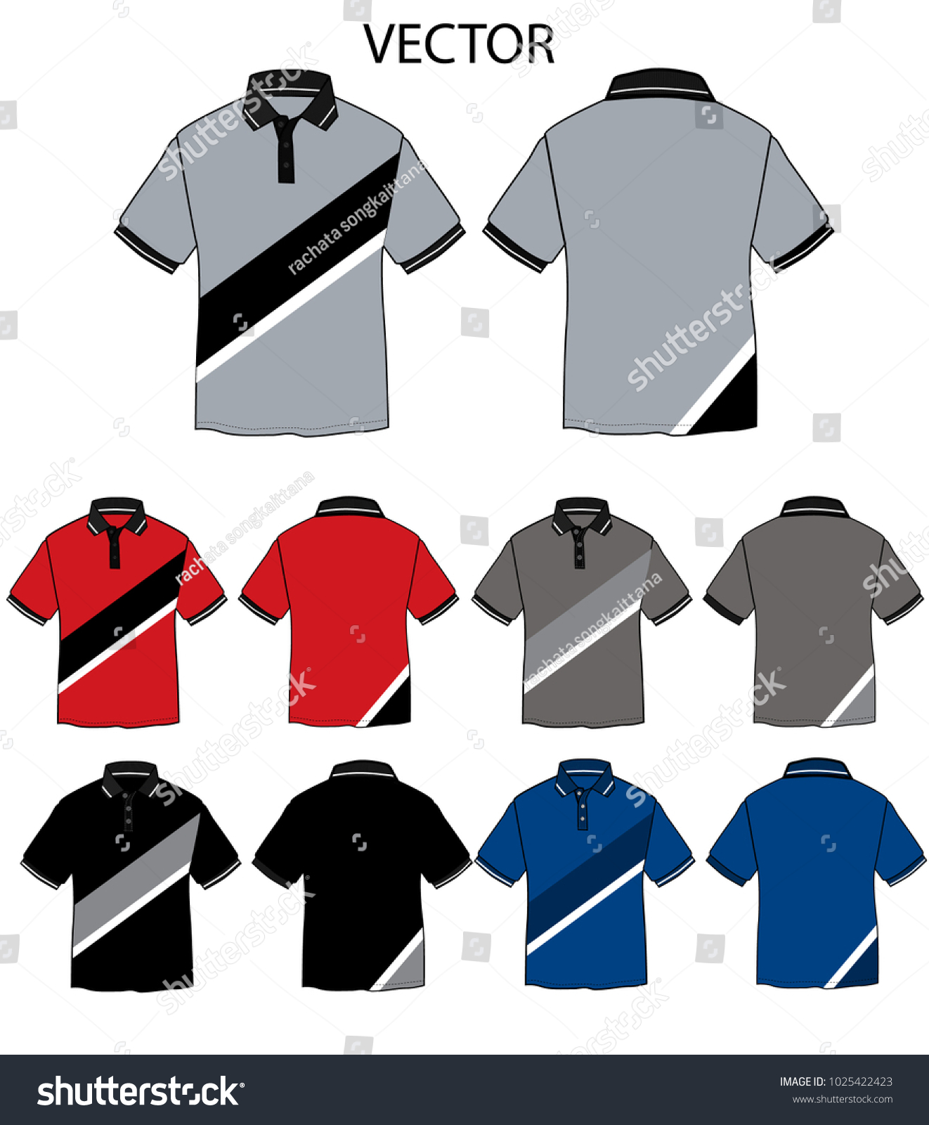 Polo Shirt Vector Stock Vector (Royalty Free) 1025422423 | Shutterstock