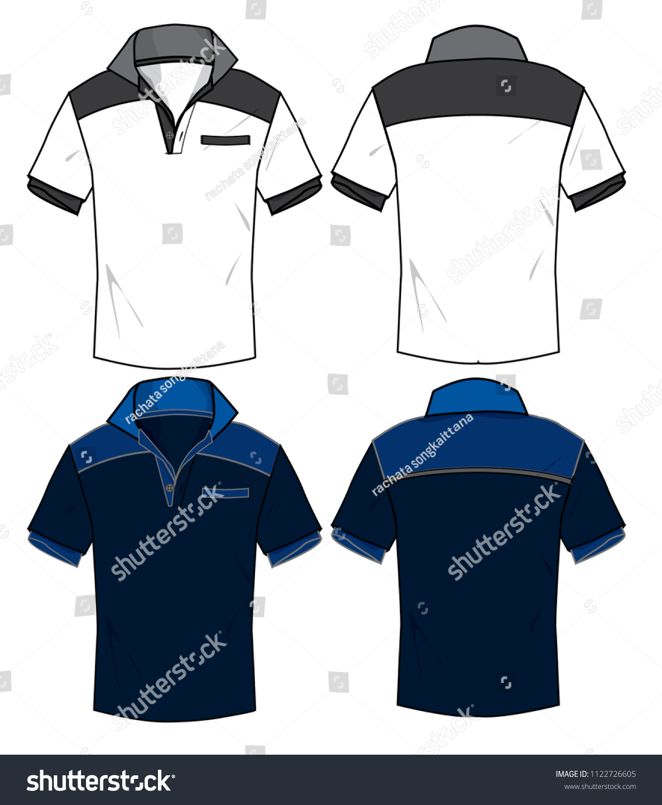 Polo Shirt Vector Stock Vector (Royalty Free) 1122726605
