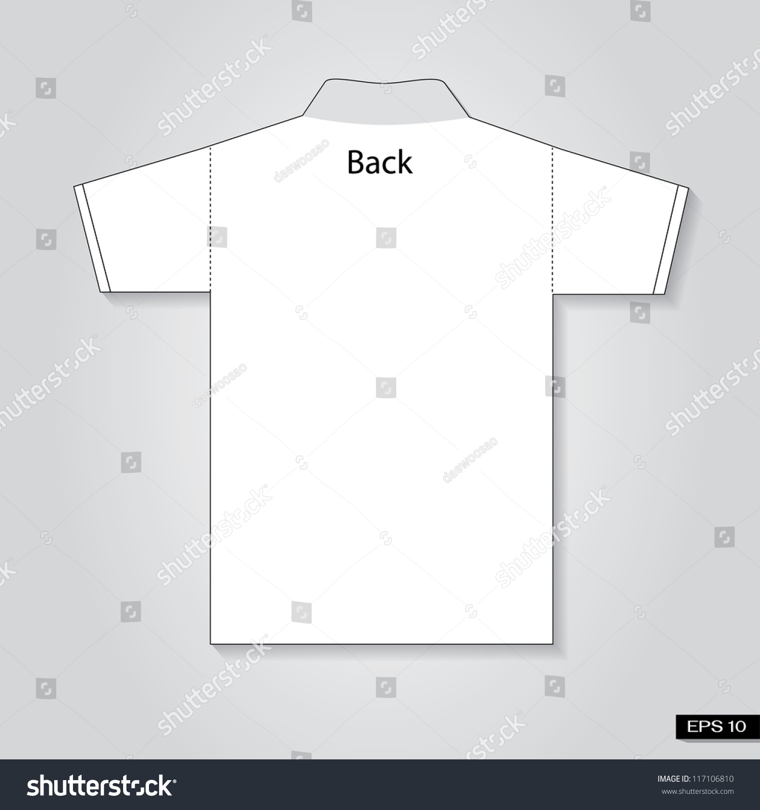 Polo Shirts Back Template Stock Vector (Royalty Free) 117106810 ...