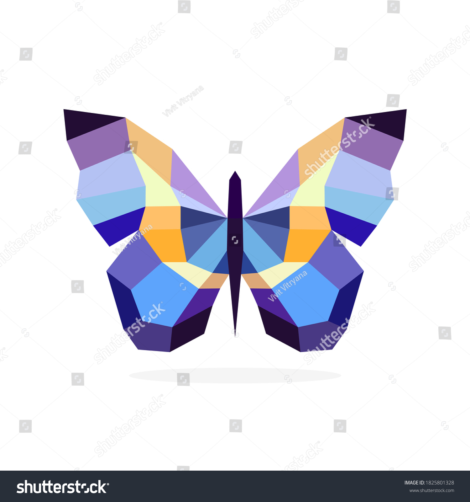 Polygon Butterfly Art Image Vector Illustration Stock Vector (Royalty ... Polygon Butterfly Art Image Vector Illustration Stock Vector (Royalty ...
