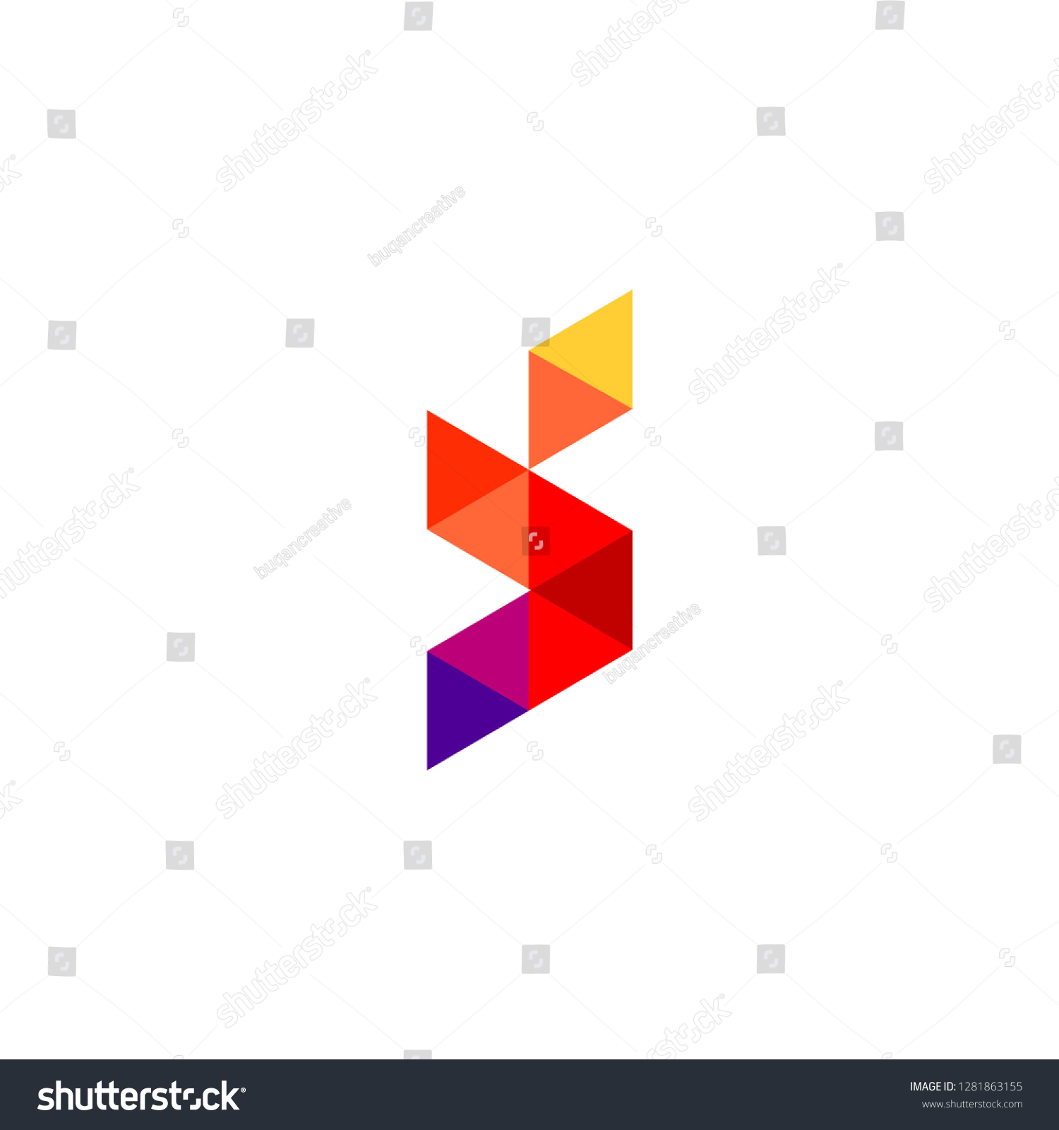 Polygon Letter S Icon Vector Logo Stock Vector (Royalty Free ...
