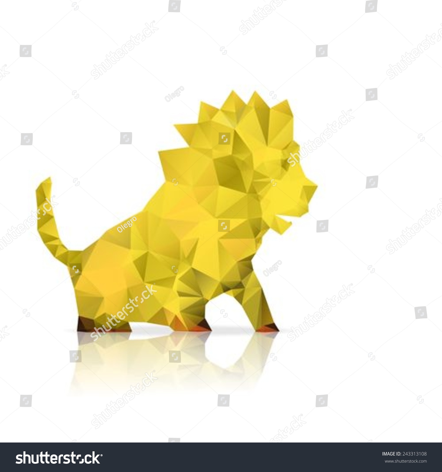Polygon Lion Stock Vector (Royalty Free) 243313108 | Shutterstock
