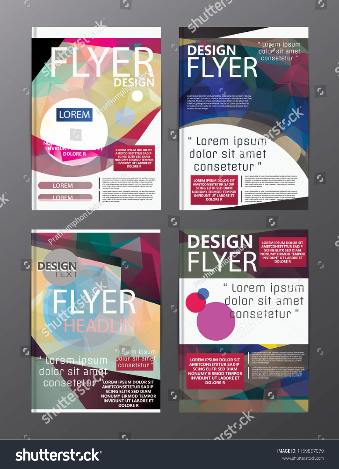 Polygon Modern Brochure Layout Design Templateflyer Stock Vector ...