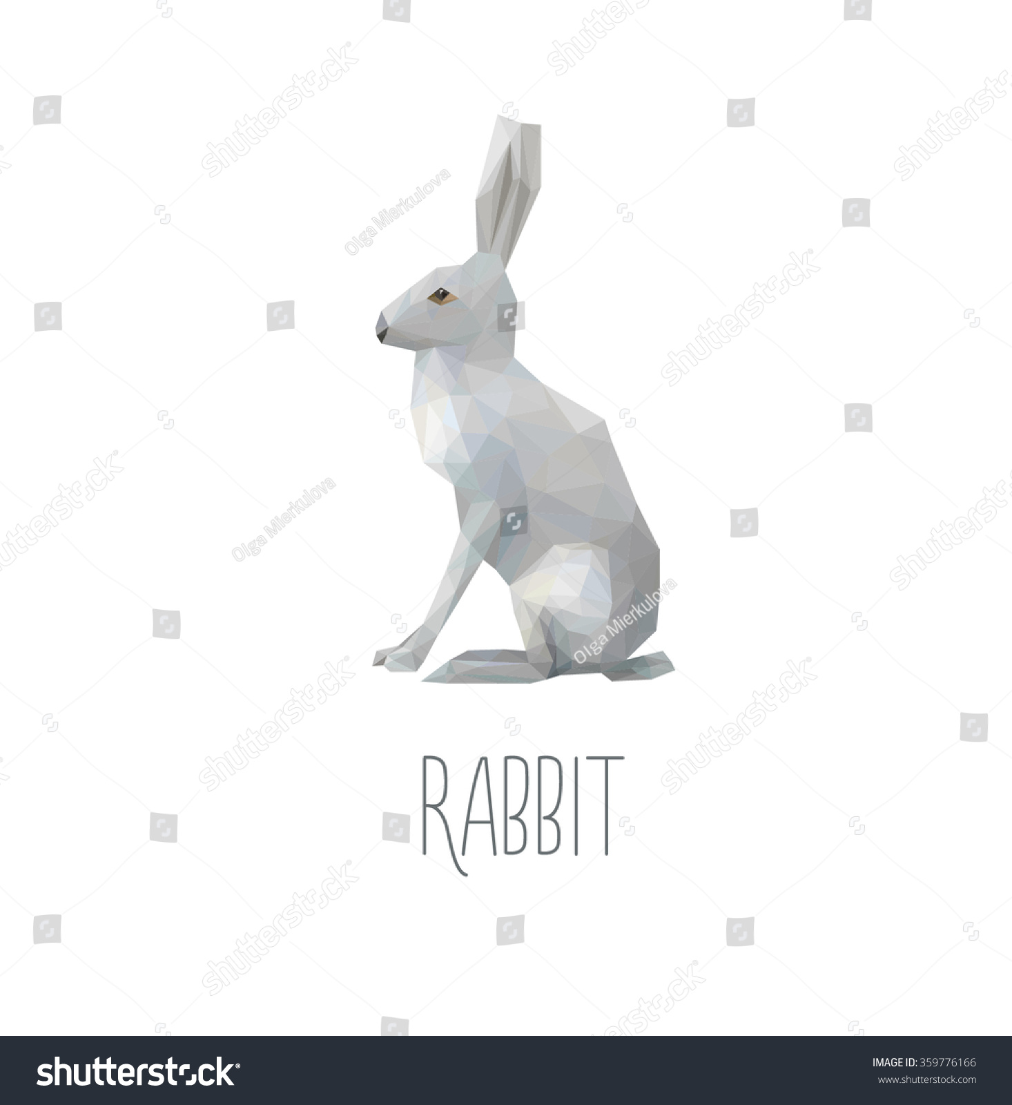 Polygon Rabbit Geometric Animals Stock Vector (Royalty Free) 359776166 ...