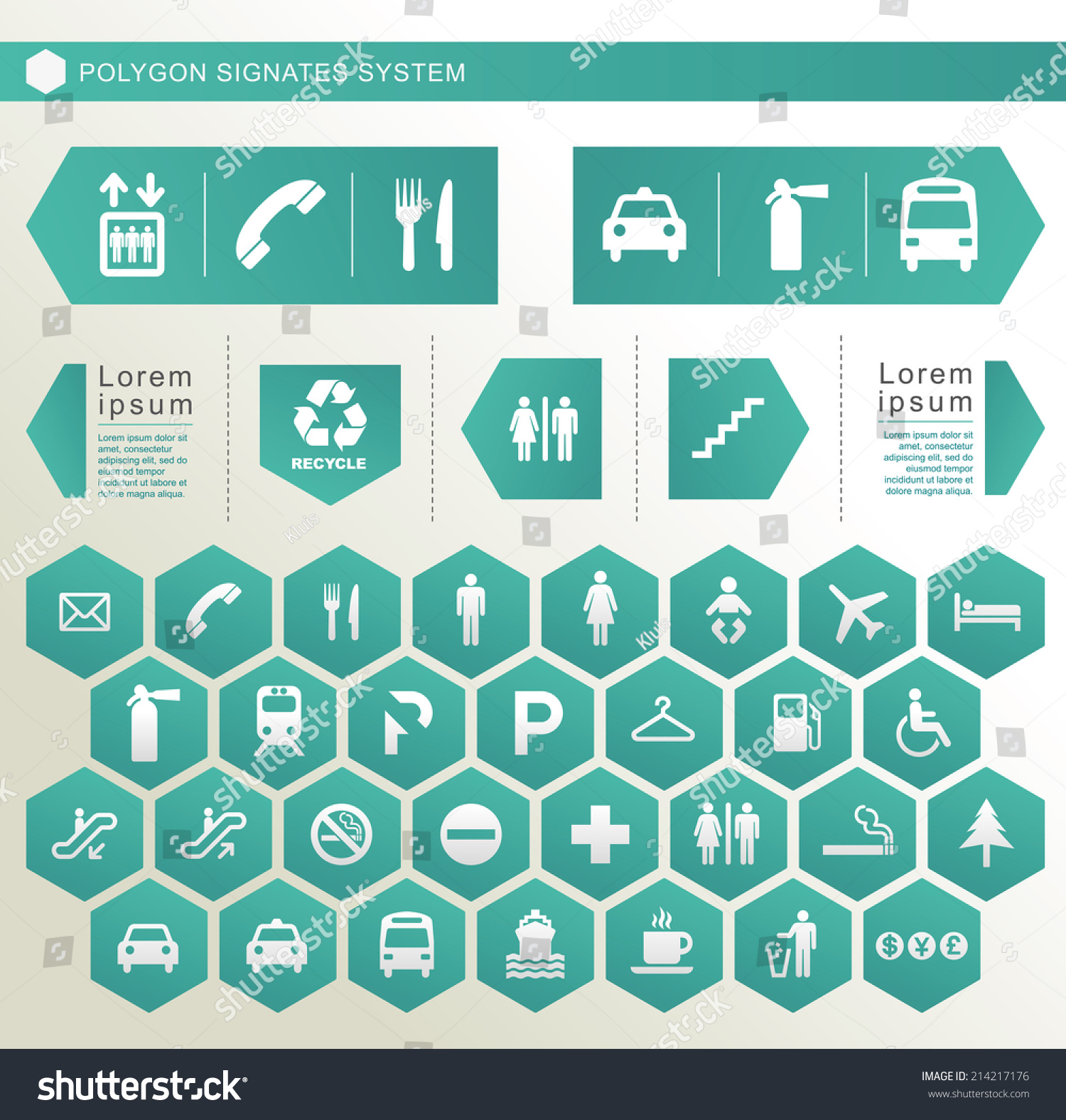 Polygon Signage System Stock Vector (Royalty Free) 214217176 | Shutterstock