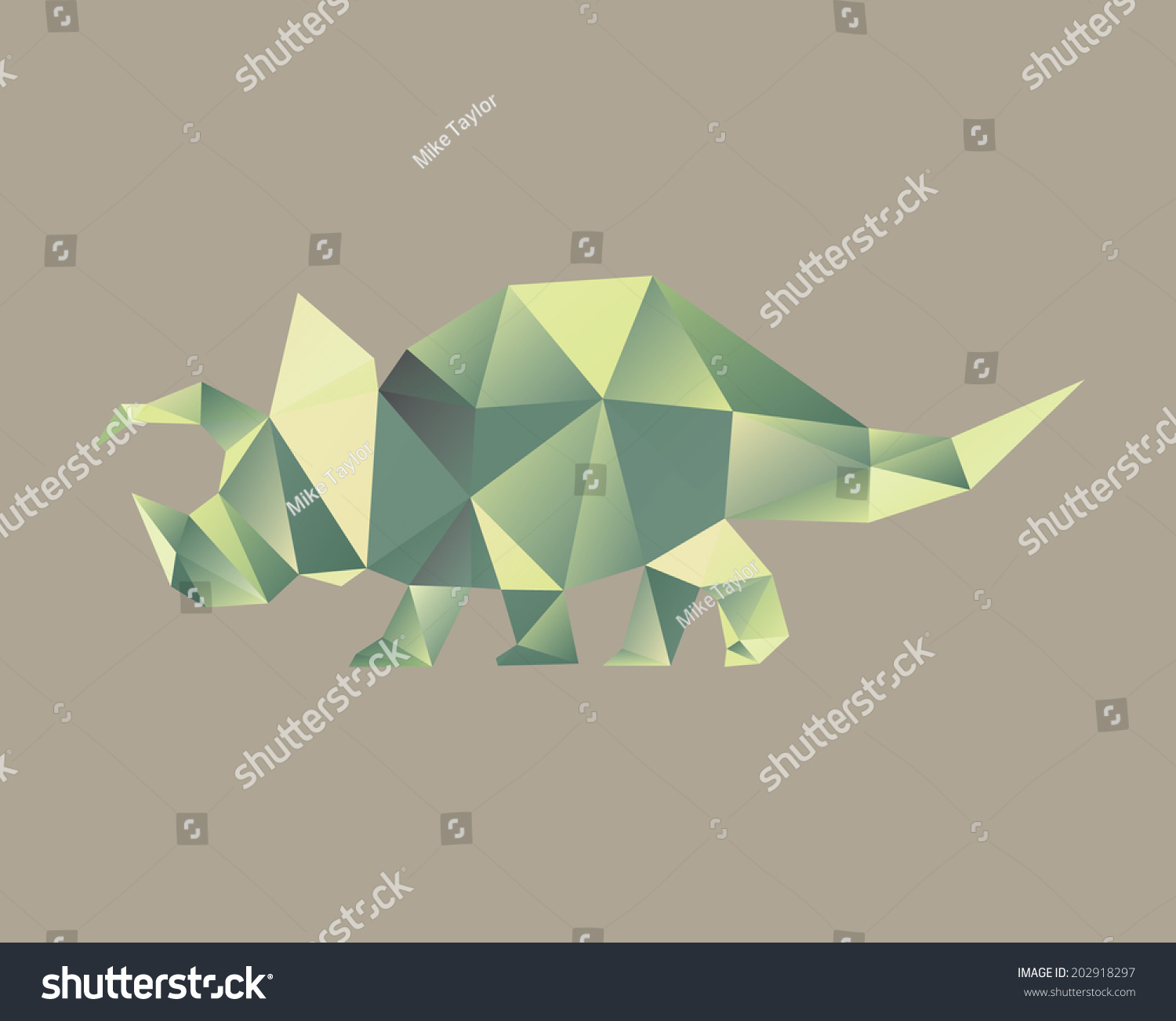 Polygon Style Dinosaur Vector Stock Vector (Royalty Free) 202918297 ...